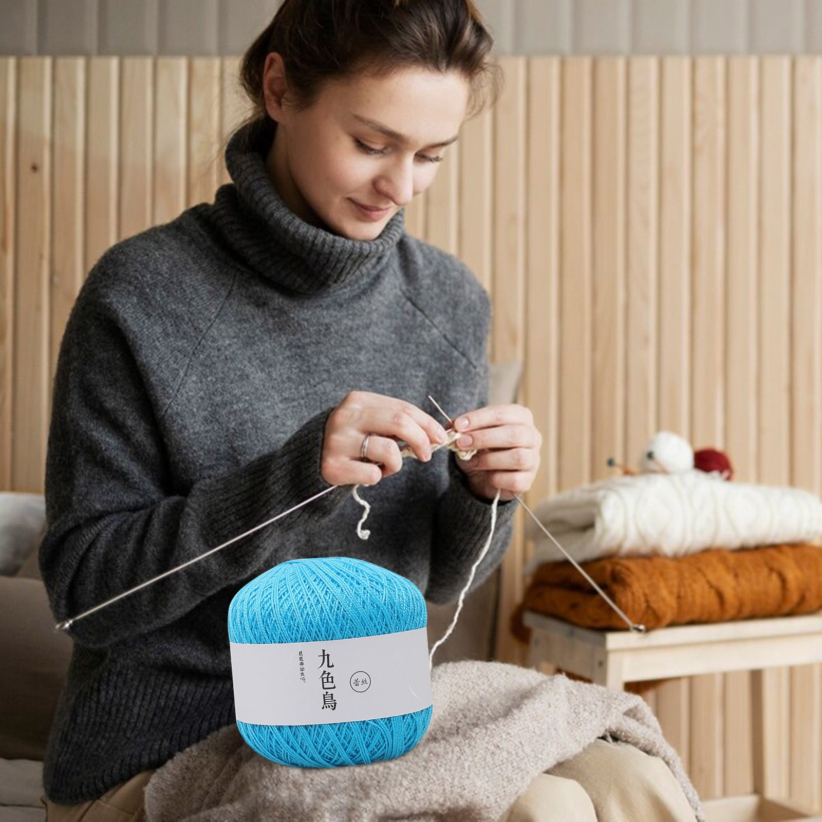 Qinghuai Crochet Yarn, Cotton Crochet Thread Popular Lace Line Cotton ...