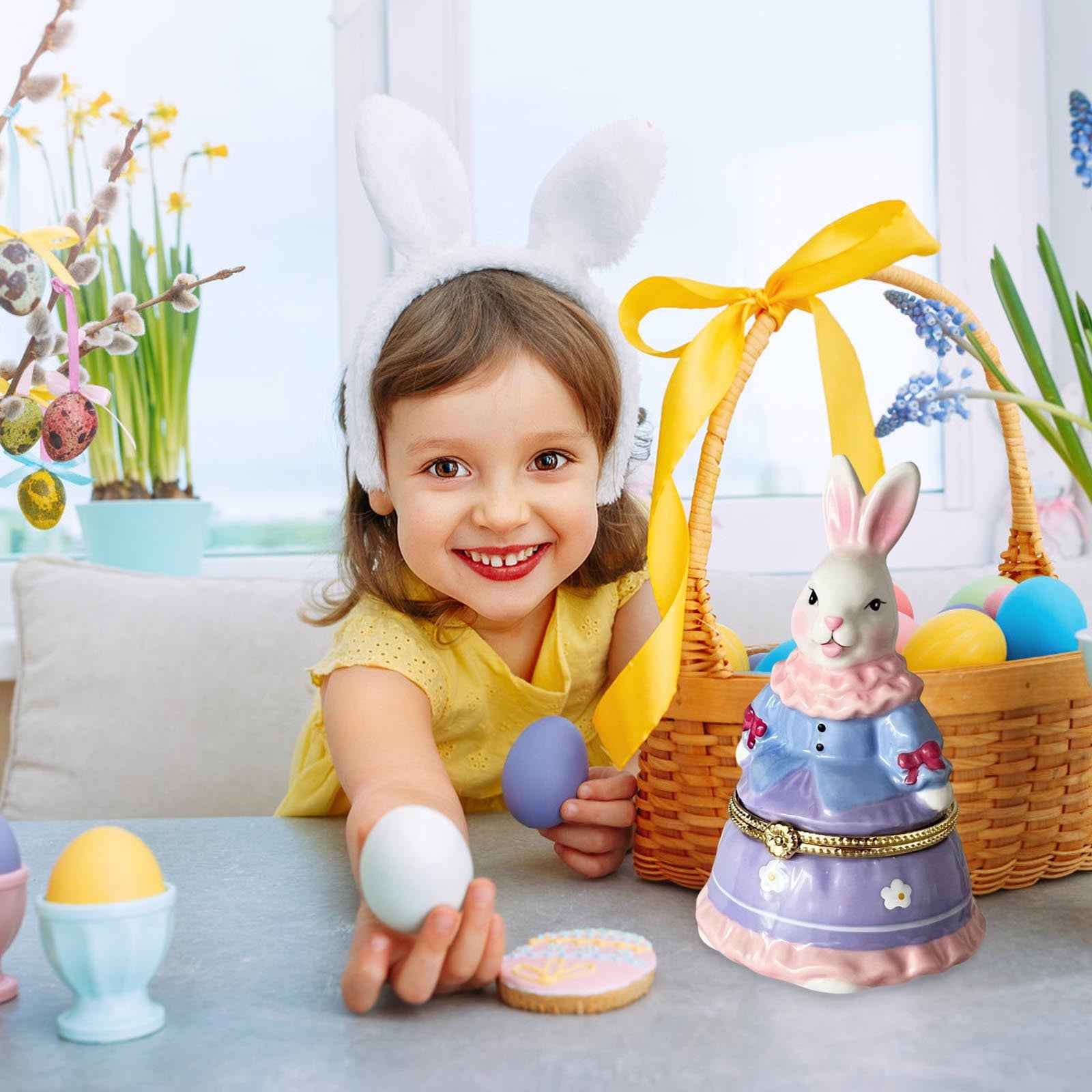 Qinghuai Easter Egg Candle, Vanilla Scented Candle, Bunny Spring Home ...