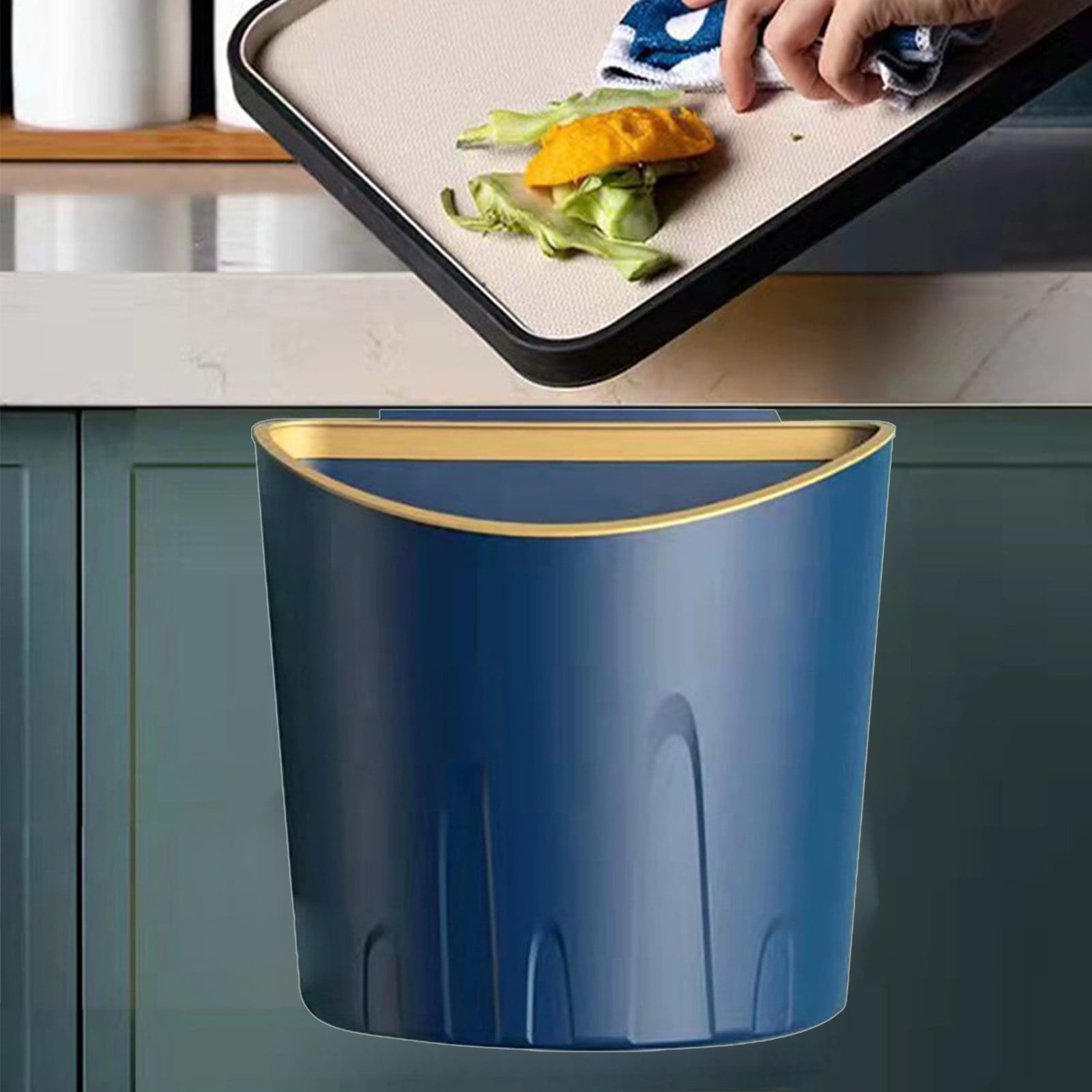 Isvgxsz Hanging Trash Can,Kitchen Garbage Bin Food Waste Container ...