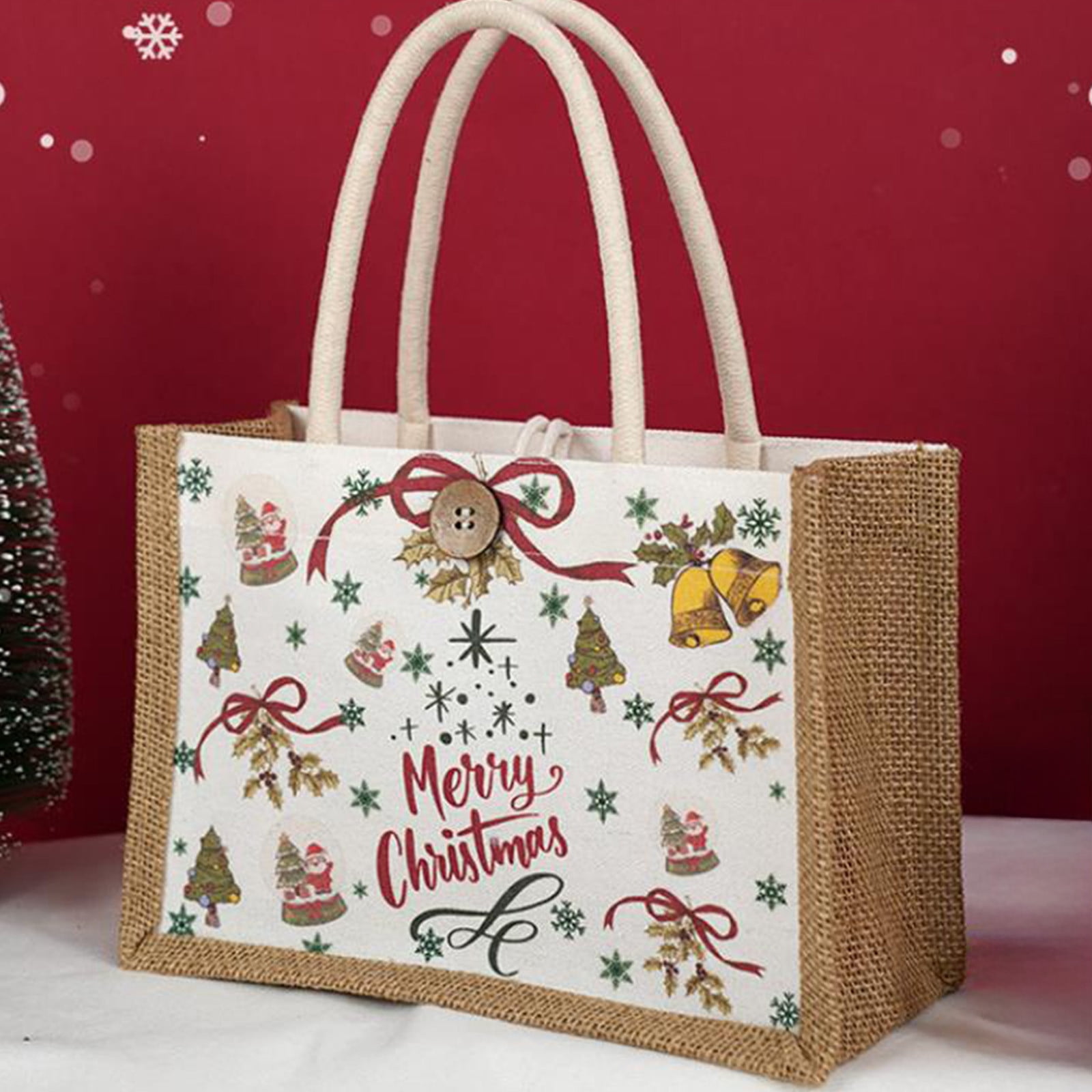 Isvgxsz Large Christmas Gift Bag Gift Bag Large Tote Bag with Handles ...