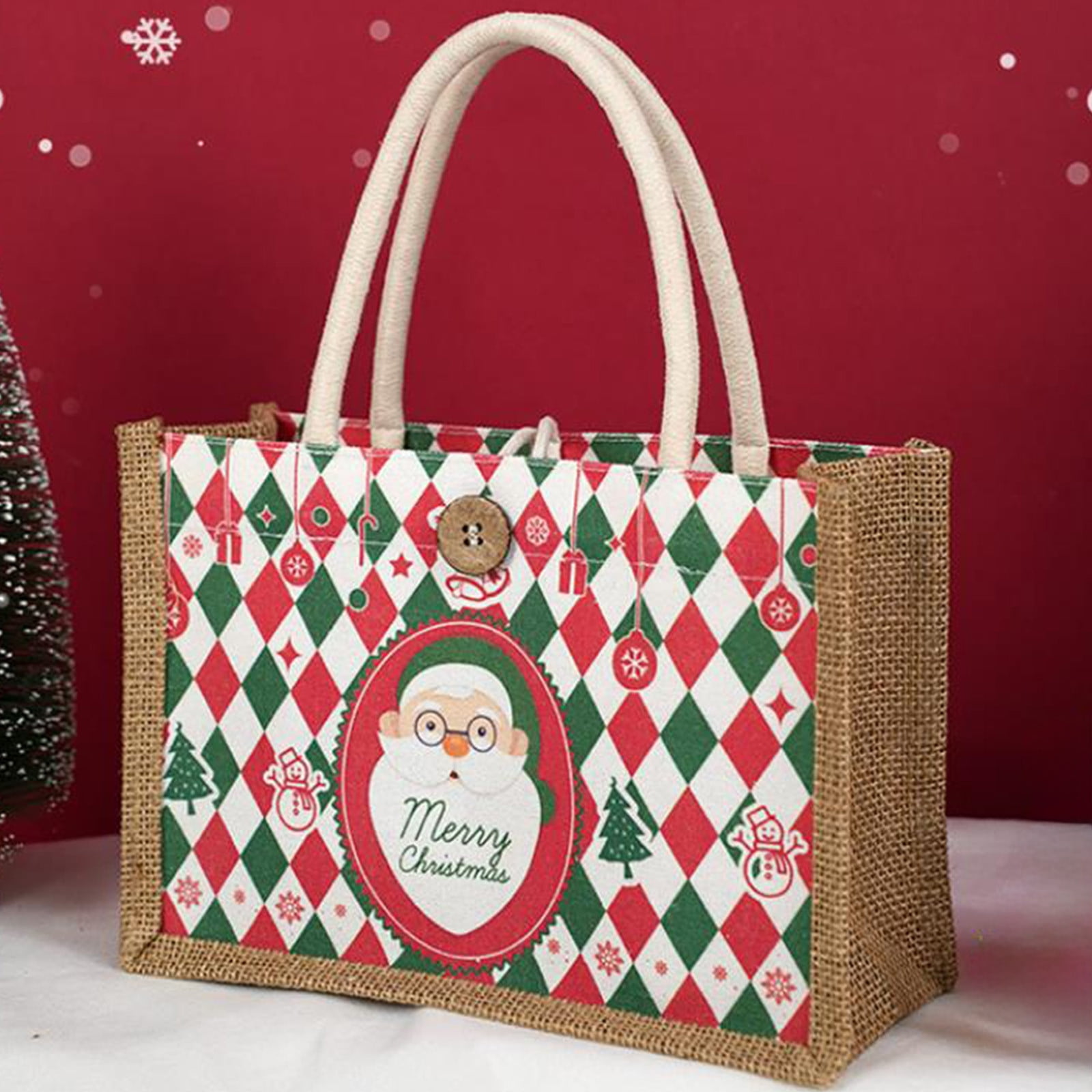 Isvgxsz Christmas Gift Bag Gift Bag Large Tote Bag with Handles ...