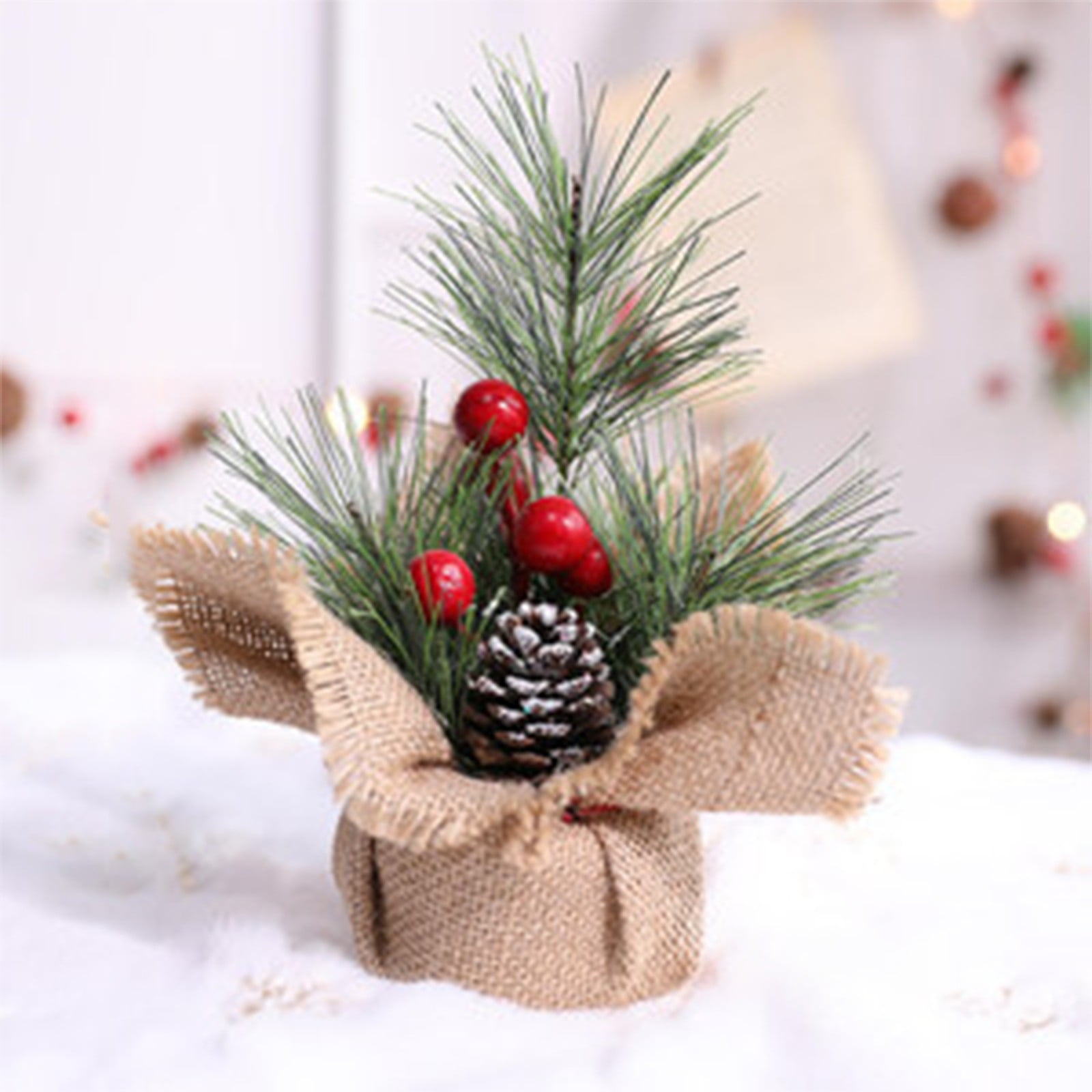 Isvgxsz Mini Christmas Tree Table Decorations, Small Artificial Trees ...