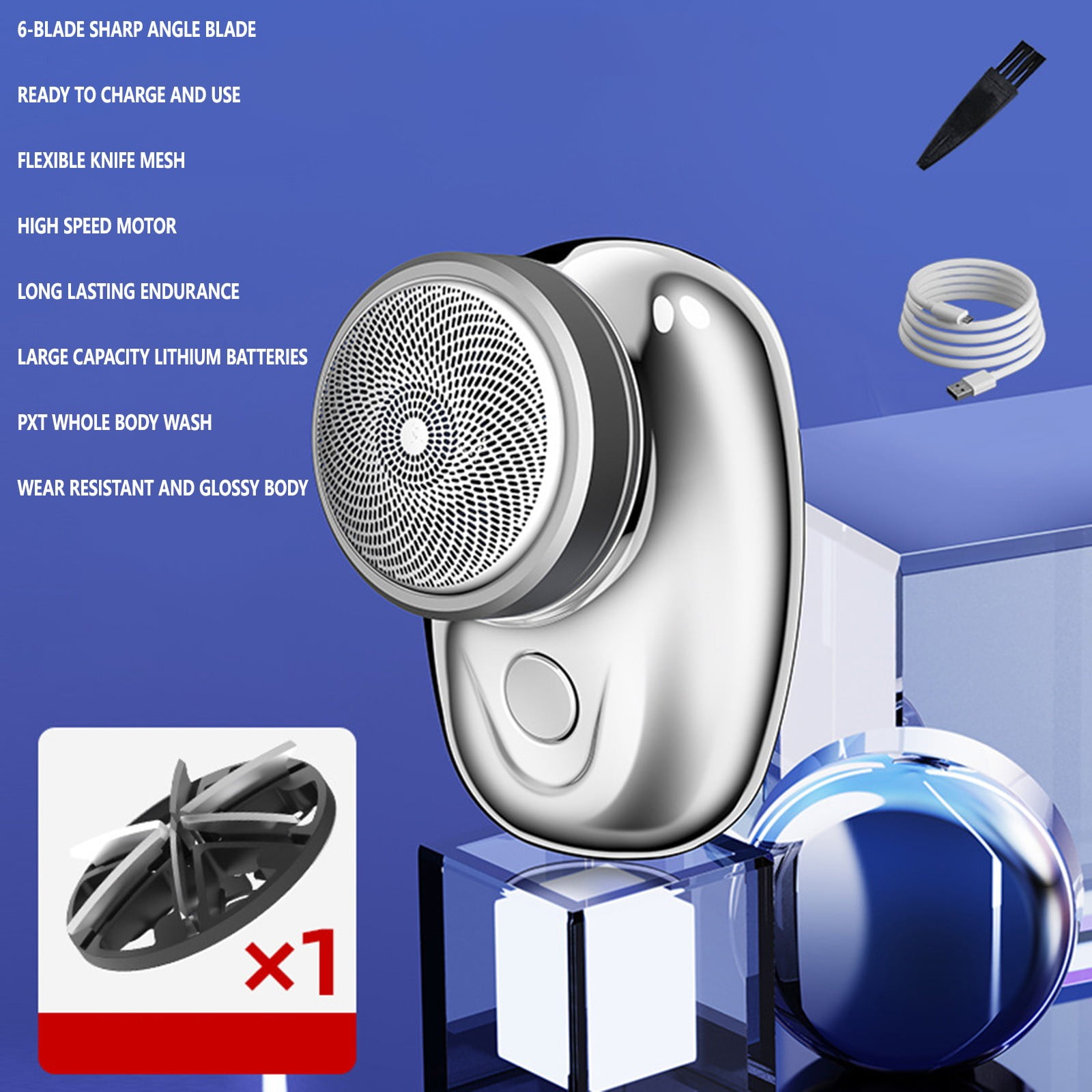 Isvgxsz Mini Electric Shaver, Pocket Size Electric Shaver for Men Women ...