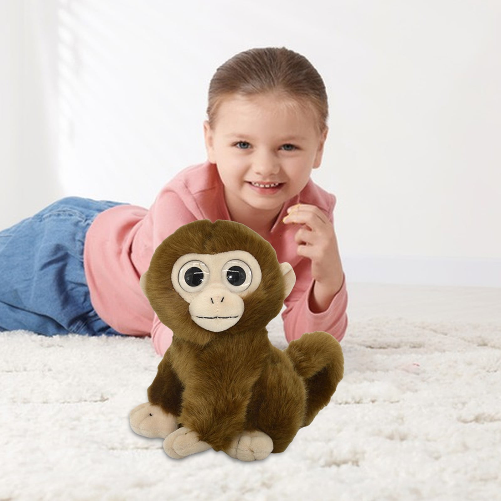 Isvgxsz Monkey Plush Toy, 7.8 inch Big Stuffed Animal Throw Plushie ...