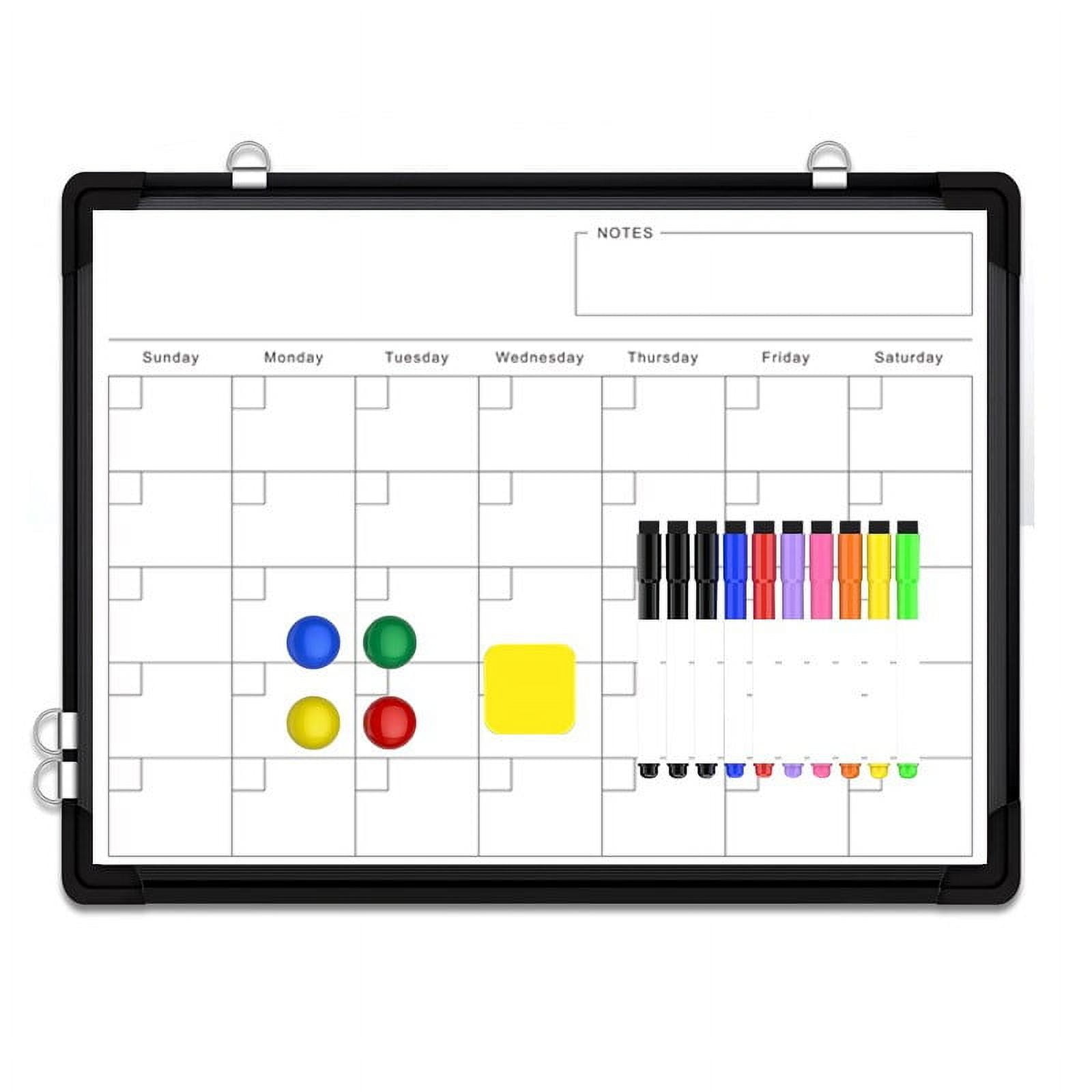 Qinghuai Monthly Calendar Whiteboard Dry Erase Cork Board Combo for ...