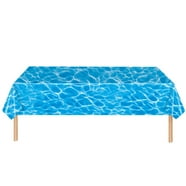 Ocean Blue Water Pool beach luau Under the sea Party Plastic Tablecover ...