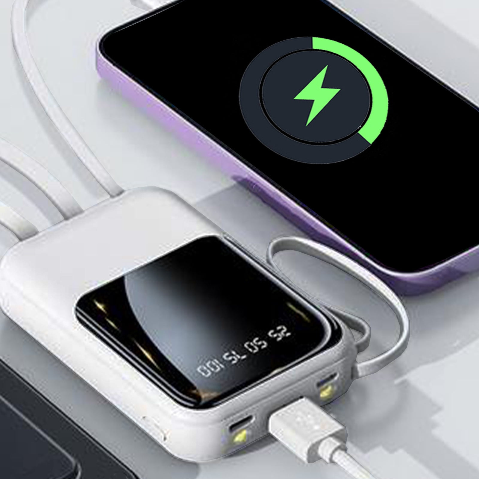 Isvgxsz Portable Charger with Built in Cable - Fast Charging 10000mAh ...