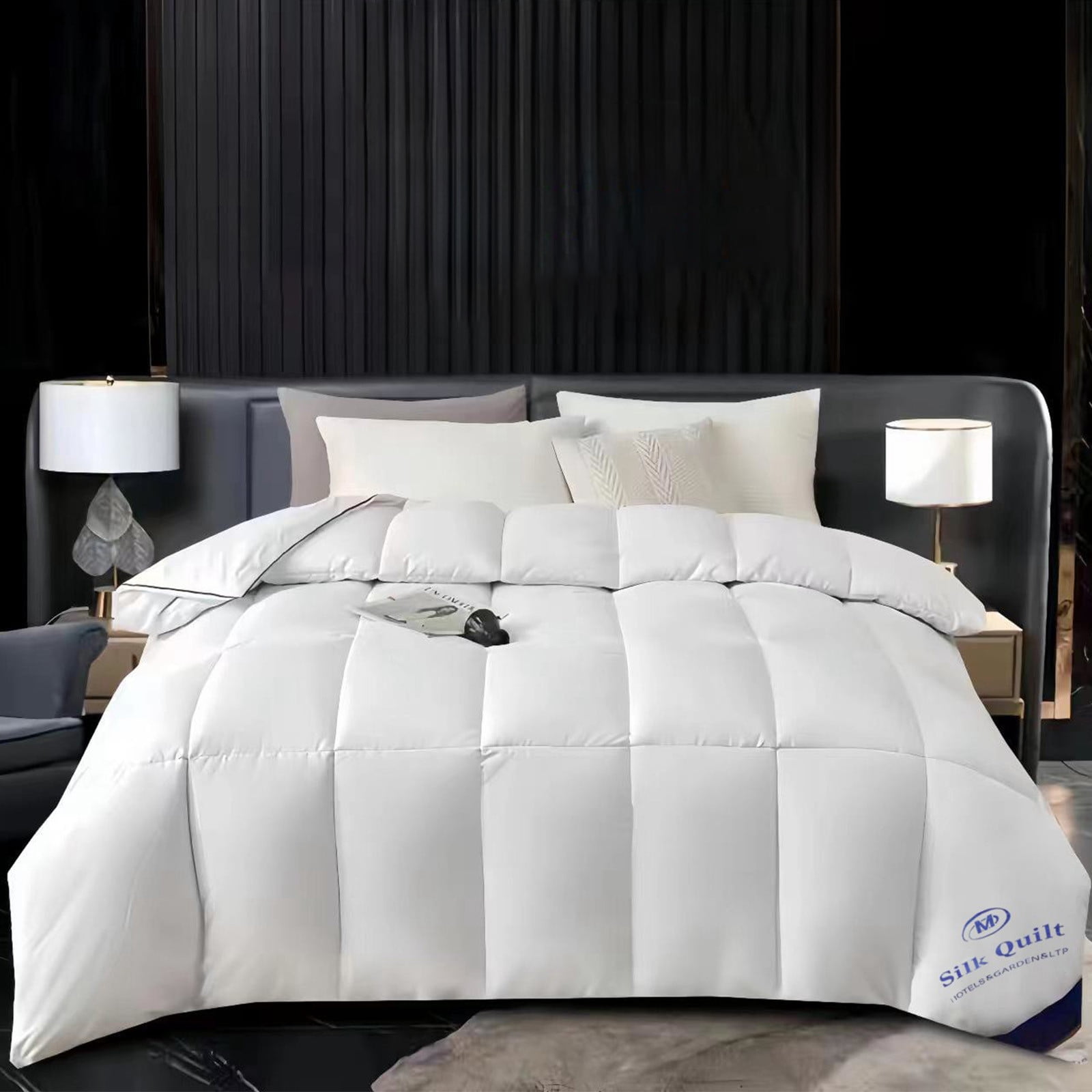 Isvgxsz Queen Feather and Down Fiber Comforter, Ultra Fluffy Duvet ...