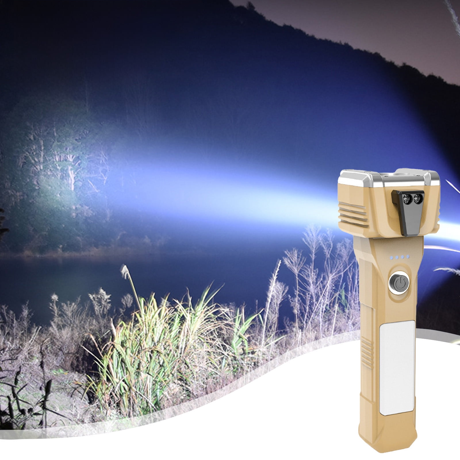 Isvgxsz Rechargeable Powered Flashlight,Multi Function LED Tactical ...