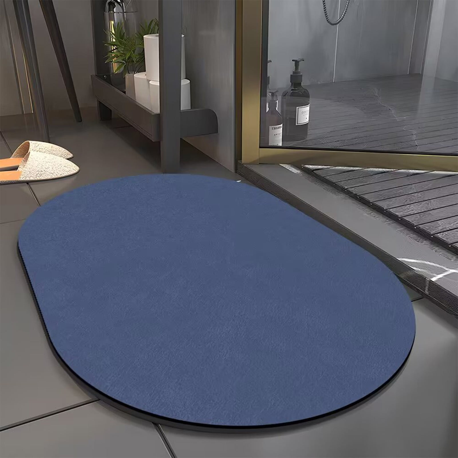 Isvgxsz Stone Bath Mat Diatomaceous Earth Bath Mat Non-Slip Super ...