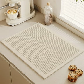 Large Stone Drying Mat for Kitchen Counter, 24''L x 16''W Diatomaceous ...