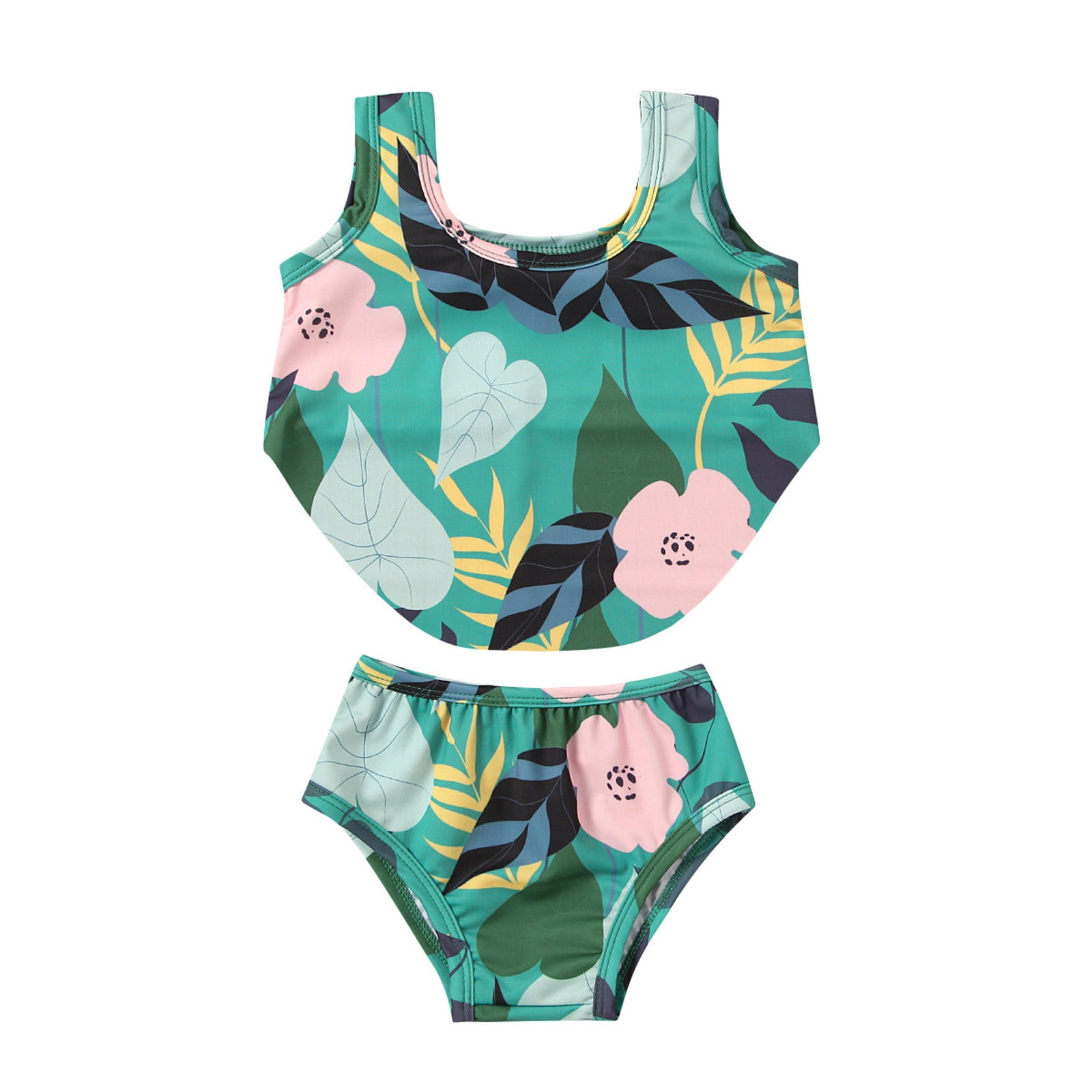 Qingpeng Girls Swimsuit Bikini Set 2 Piece Ruffled Bathing Suit for ...