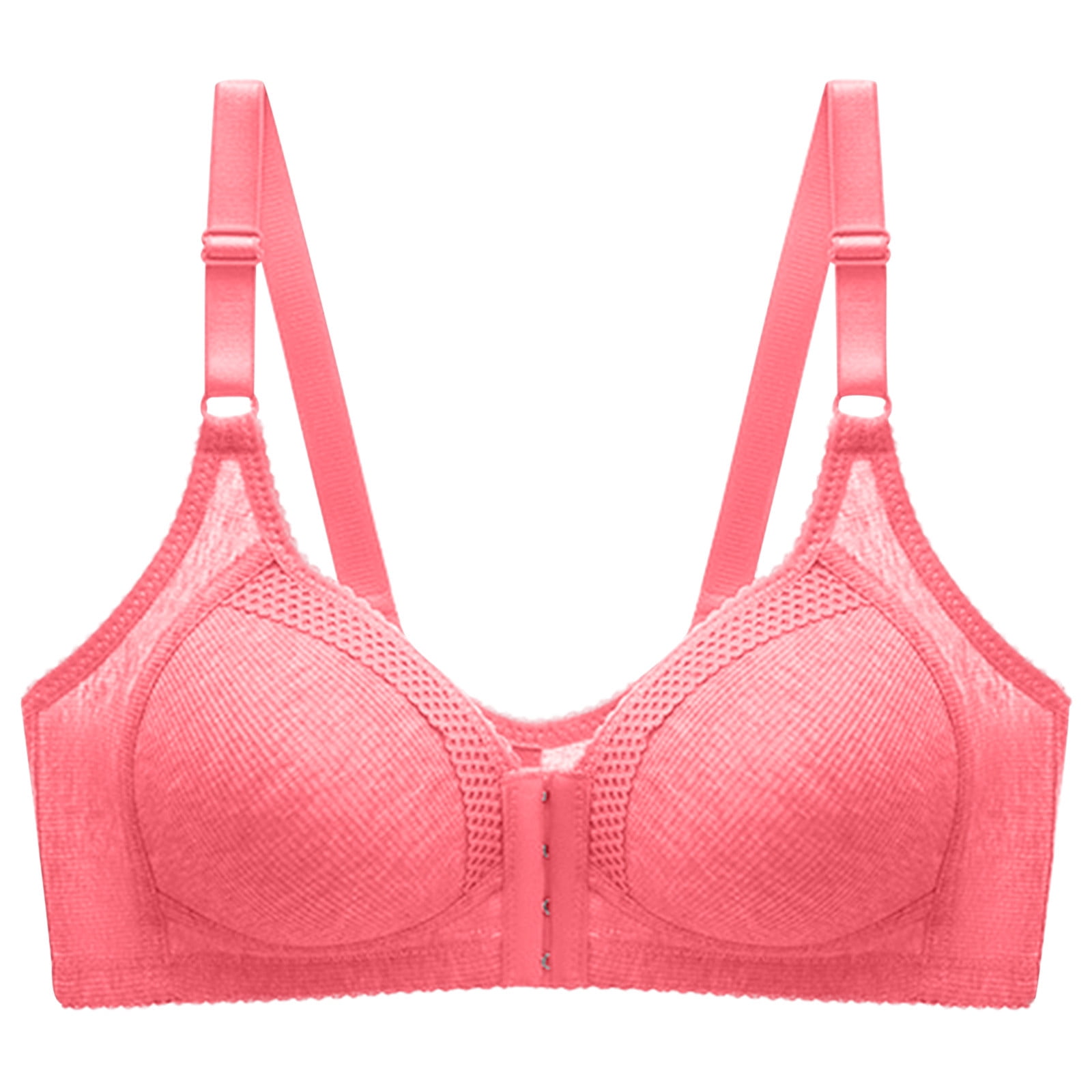 Qingpeng Front Closure Bra for Women Seamless Wireless Bralettes No ...