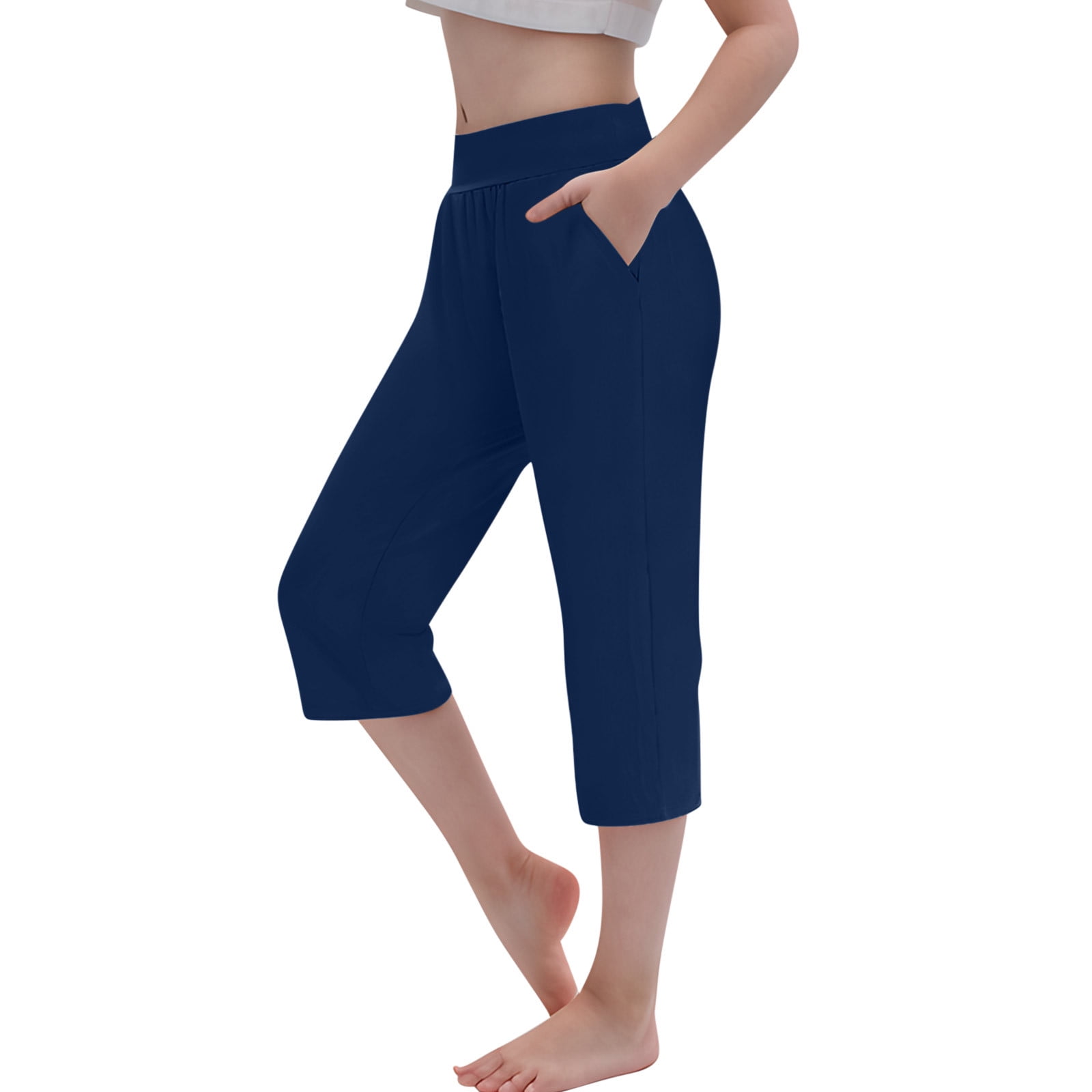 Qingpeng Girls Athletic Leggings Kids Active Yoga Dance Capri Pants ...