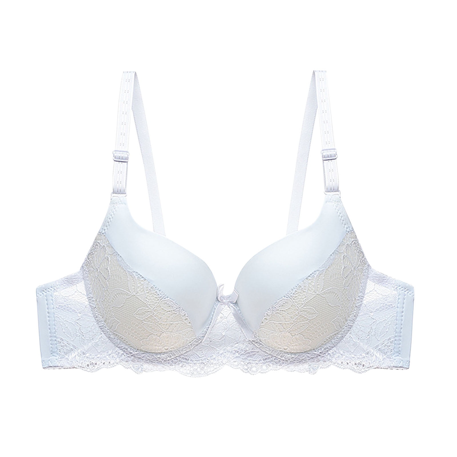 Qingpeng Solid Push Up Bra for Women Soft Wireless Bralette Full ...