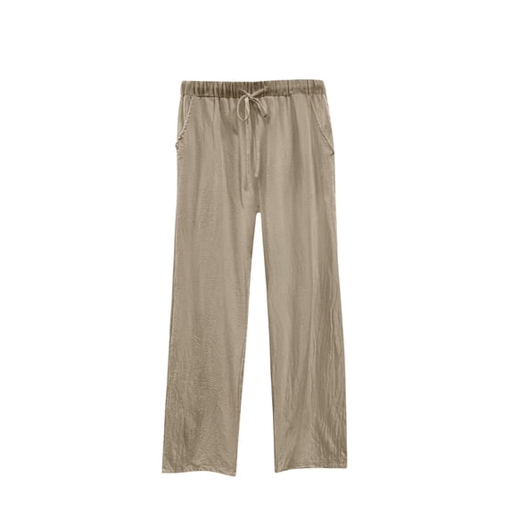 Qingpeng Womens Elastic Drawstring Waisted Textured Knit Wide Leg Pants ...