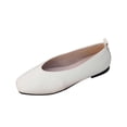 Qingpeng Womens Flat Loafers Soft Soled Casual Versatile Solid Color ...