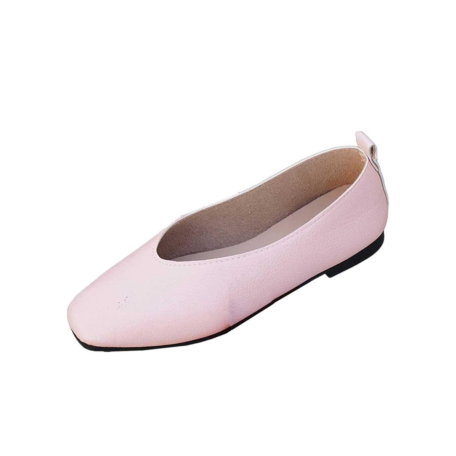 Qingpeng Womens Flat Loafers Soft Soled Casual Versatile Solid Color ...