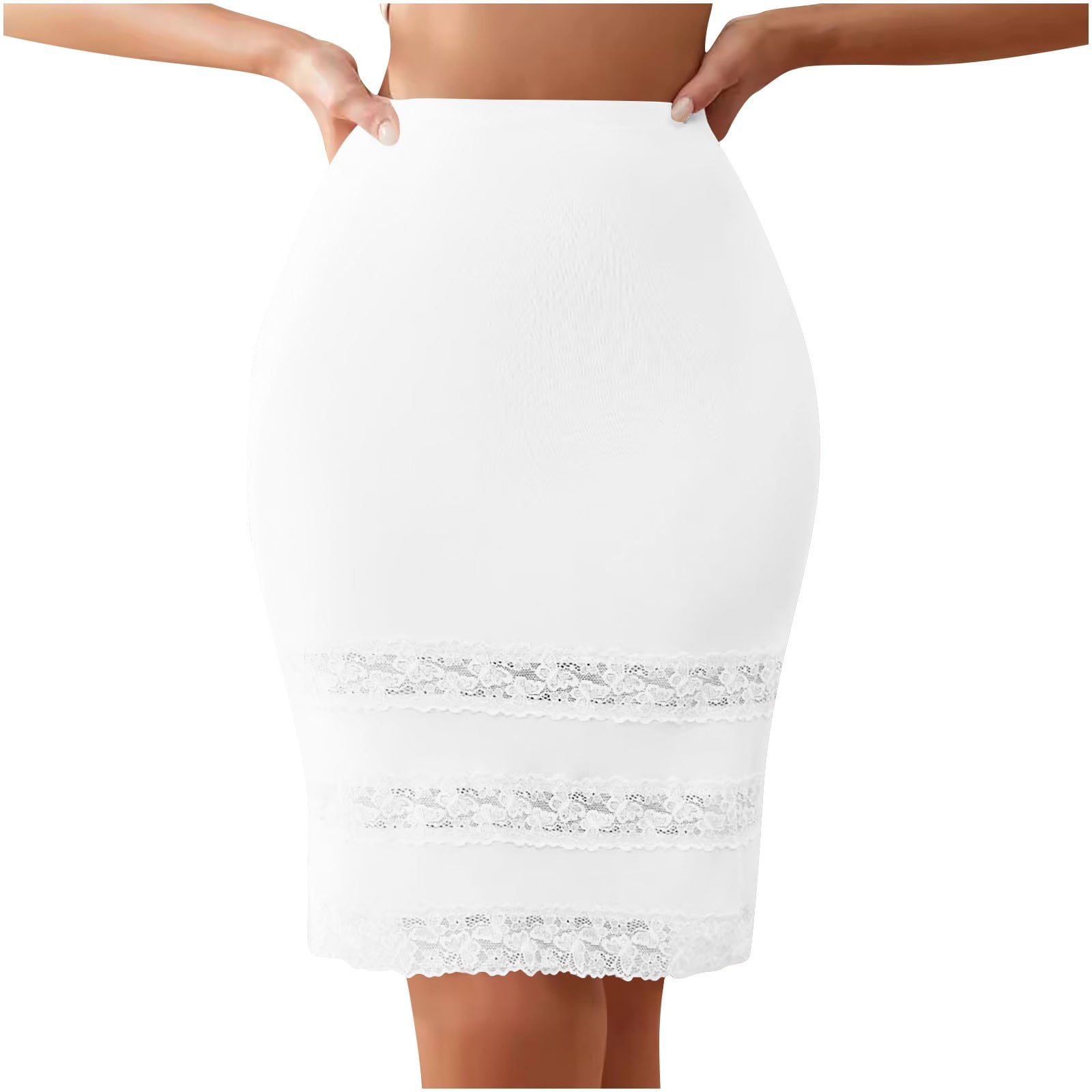 Qingpeng Womens Lace Hem Half Slip Sleepwear Lightweight Breathable ...