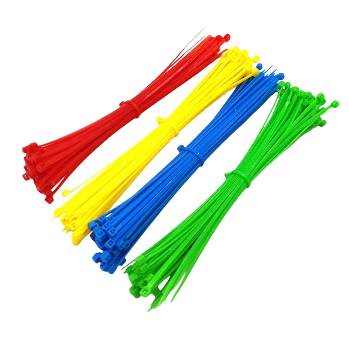 Qingq 200 Pcs Nylon Cable Tie 4 Color 6" Inch Width 2mmX150 (mm ...