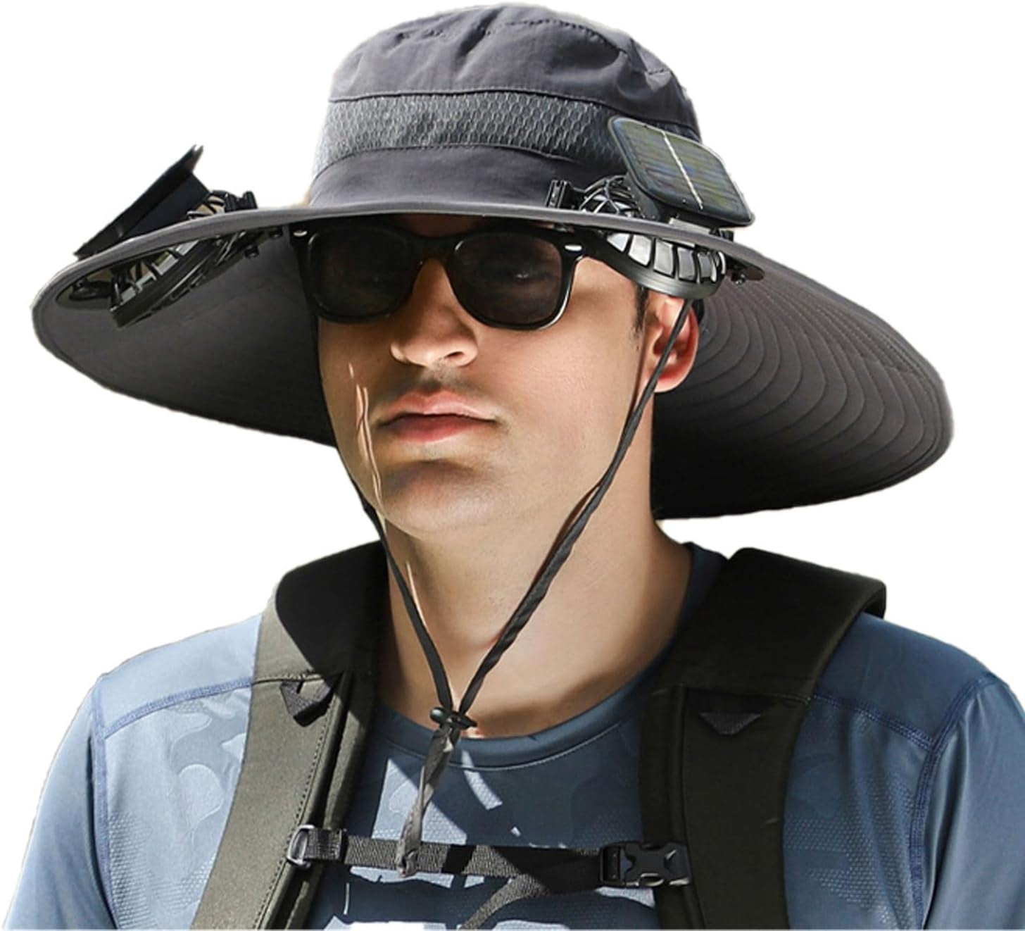 Qingq 2025 New Ultralight Solar Fan Sun Hat, Hat with Fans Solar Power ...