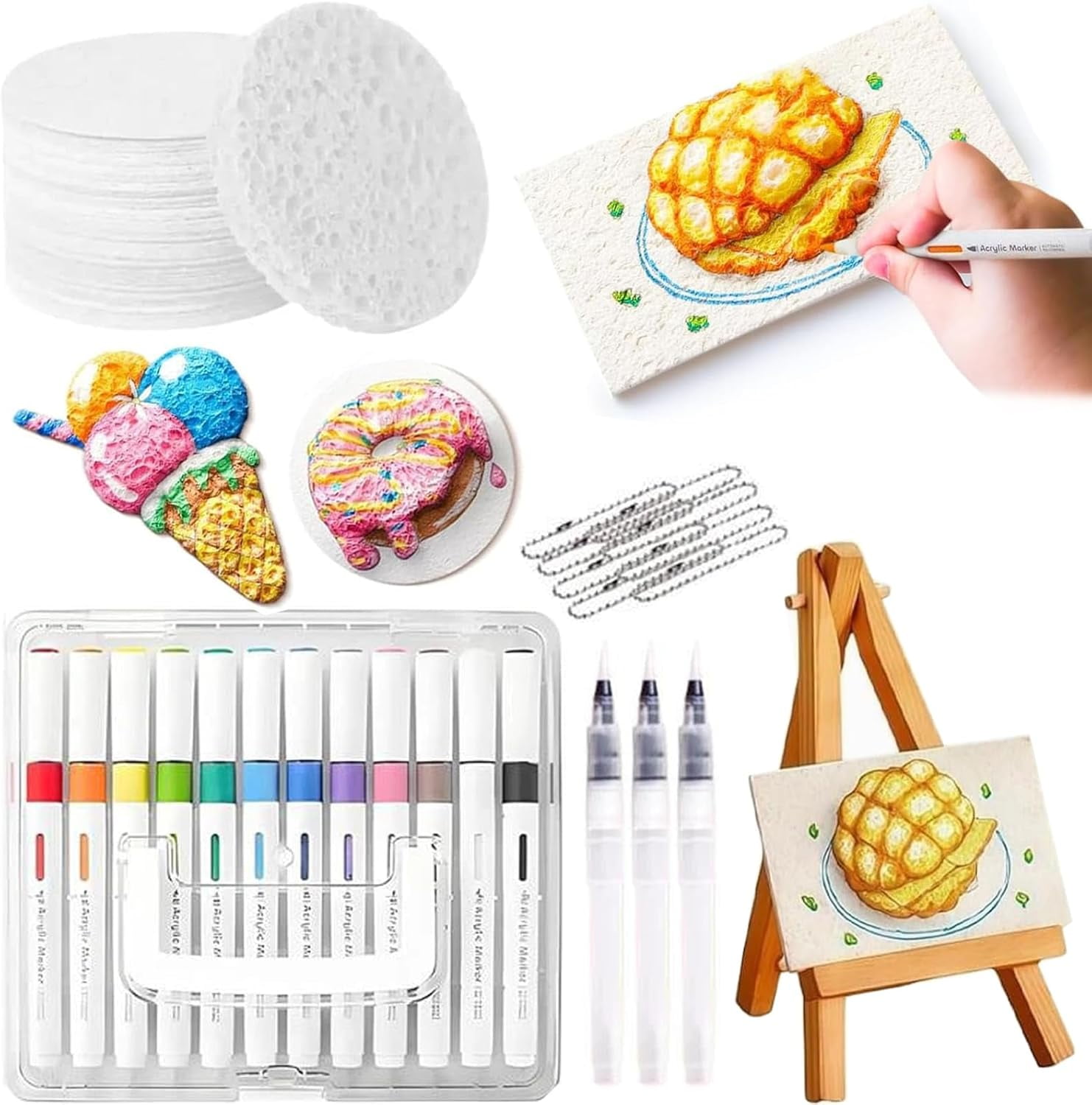 Qingq Magic 3D Foam Texture Painting Kit, Magic Foam Texture Painting ...
