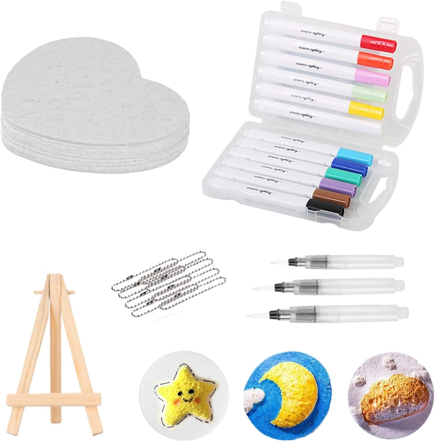 Qingq Magic Foam Texture Painting Kit with 20Pcs Foam Texture Paper ...