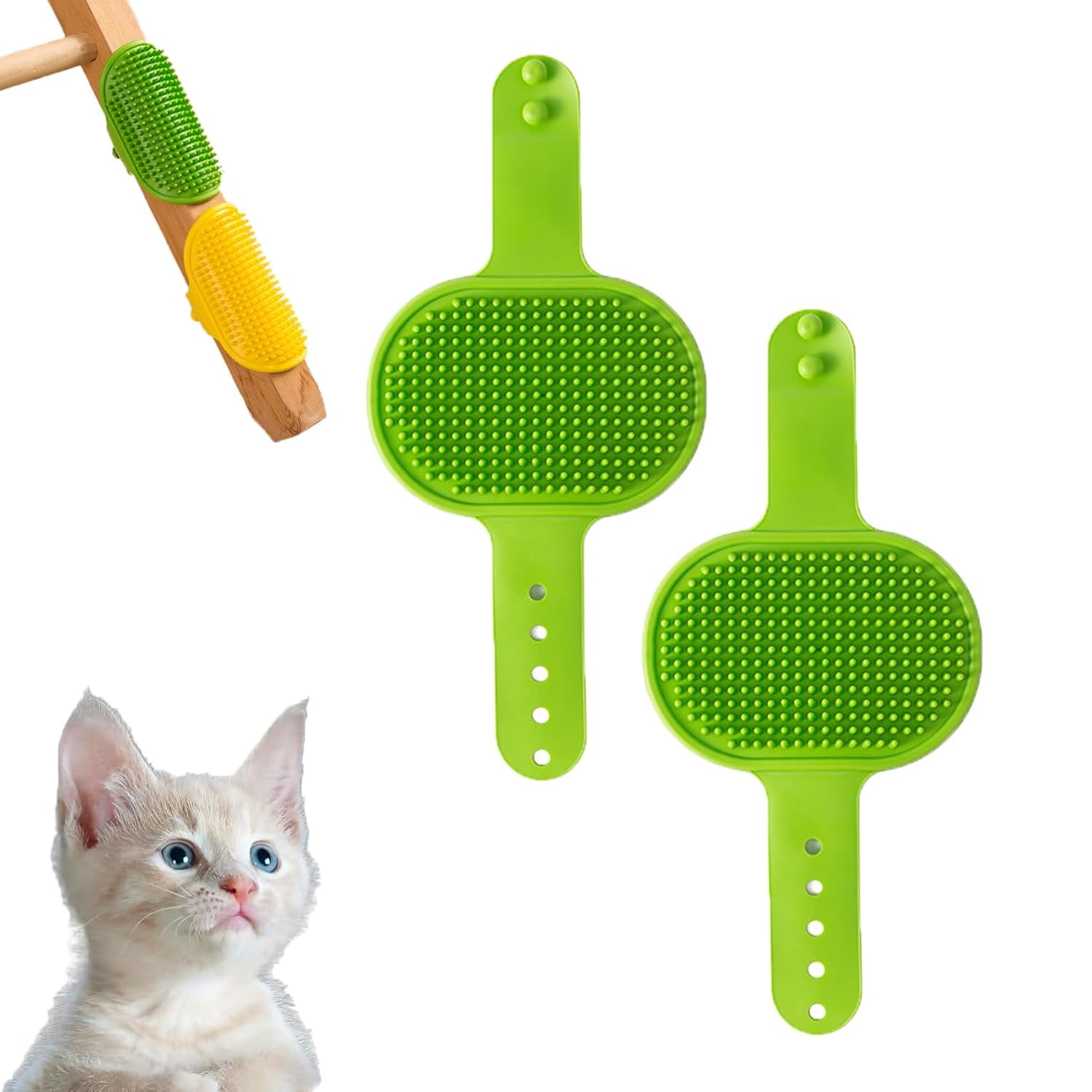 Qingq Silicone Grooming Strap Pad for Cats, Cat Self Groomer, Silicone ...