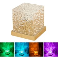 Water Ripple Dynamic Crystal Projection Lamp, 12 Colors Rotating Wave ...
