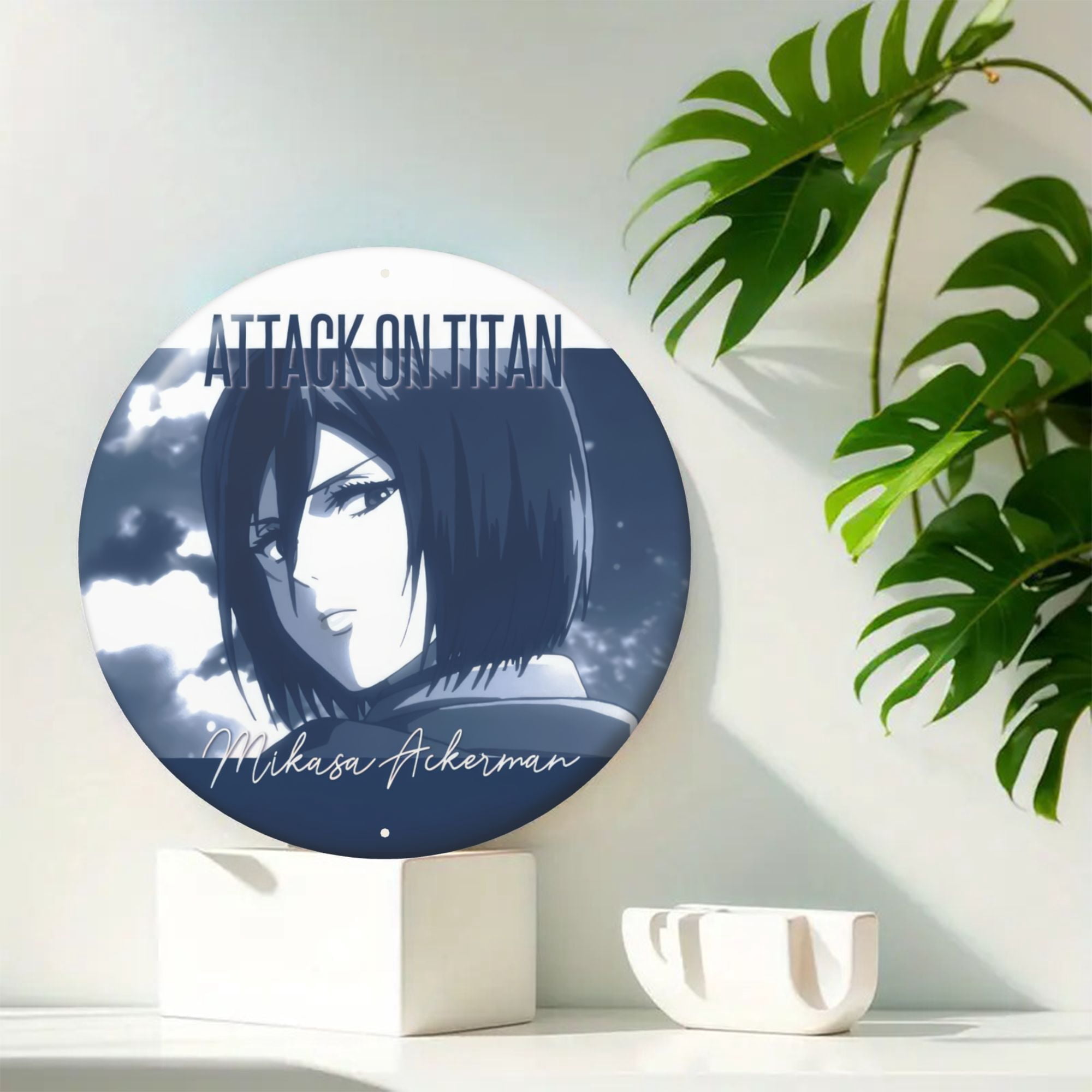 Qingyee 20x20 cm Circle 2D Anime Metal Plaques,Attack on Titan ...
