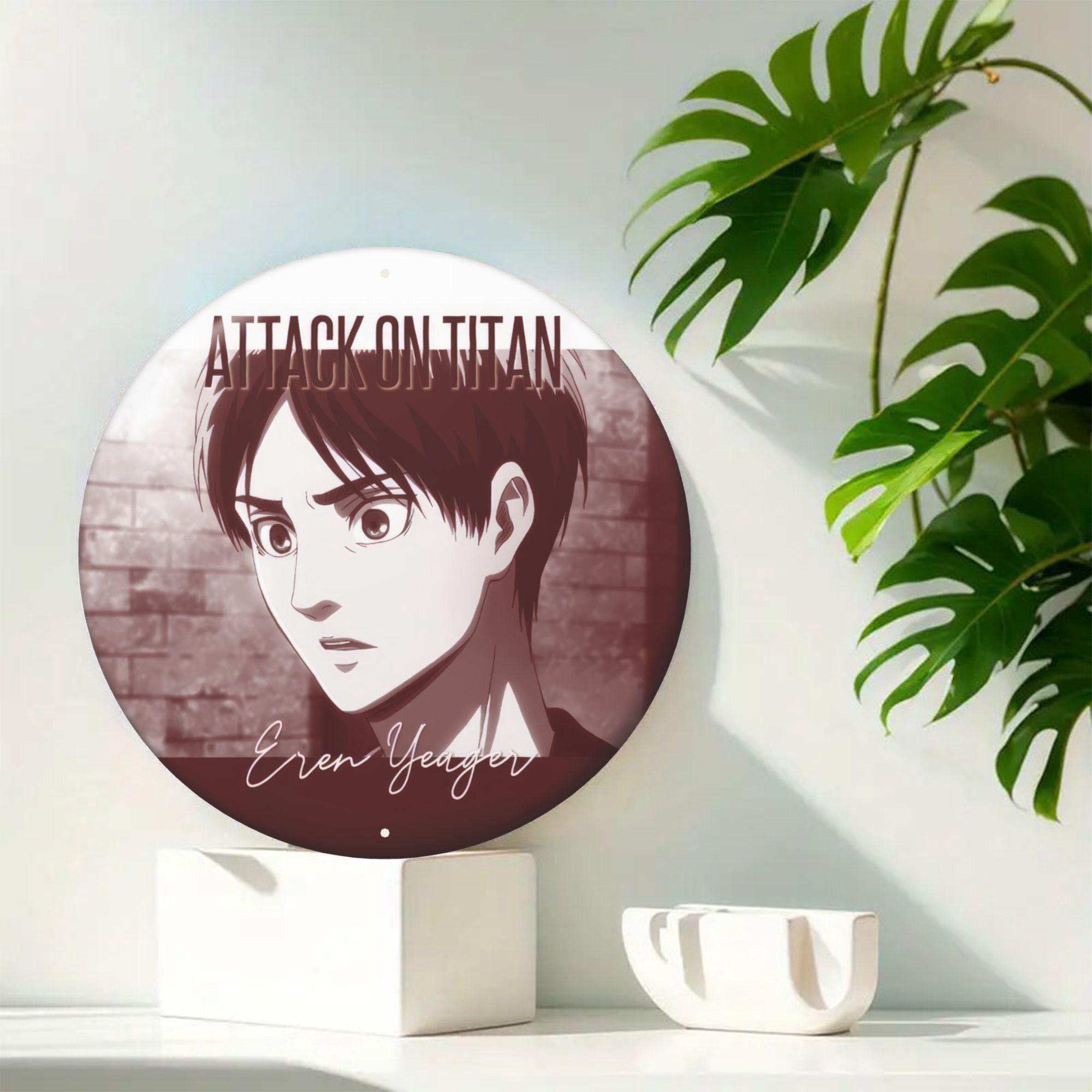Qingyee 20x20 cm Circle 2D Anime Metal Plaques,Attack on Titan ...