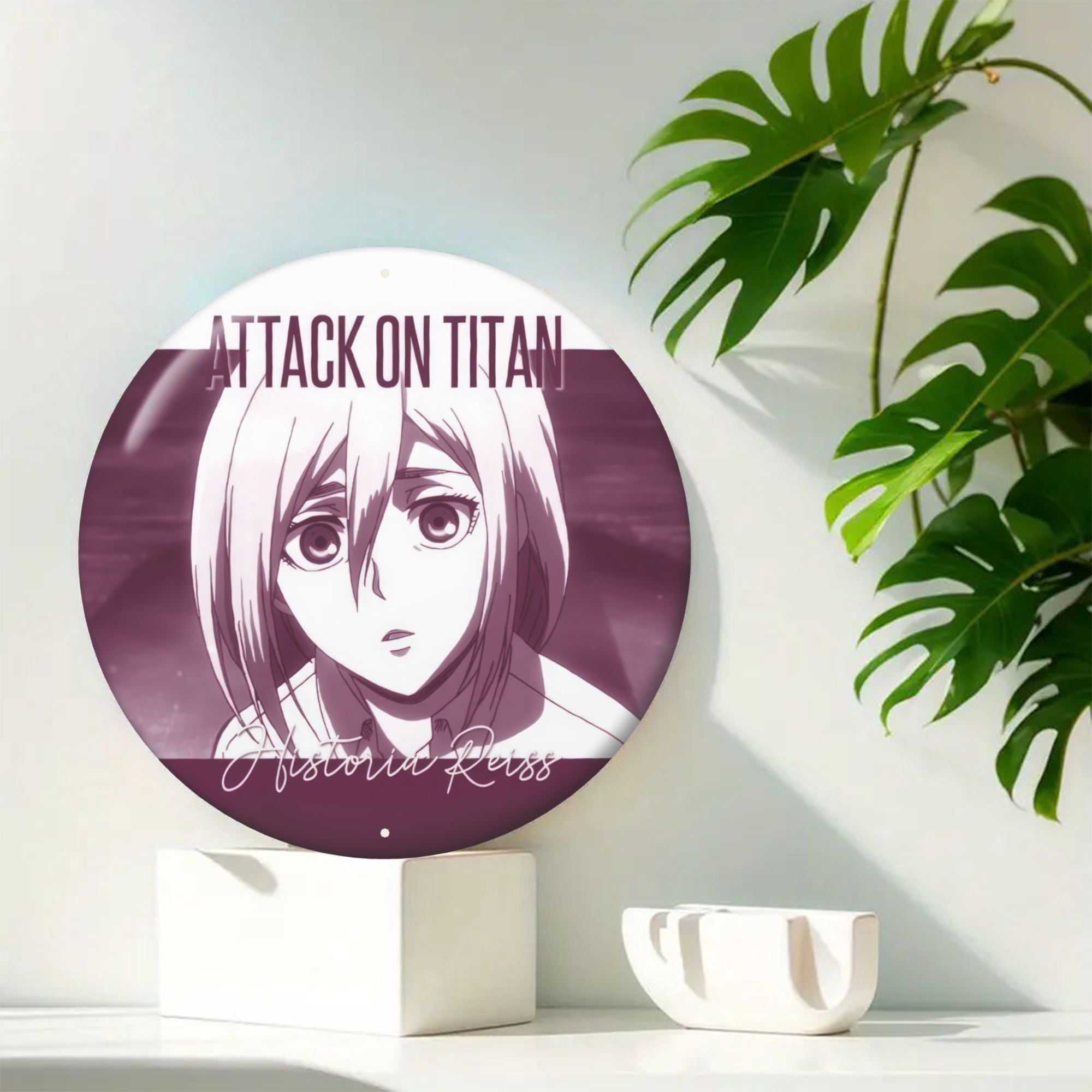 Qingyee 20x20 cm Circle 2D Anime Metal Plaques,Attack on Titan ...