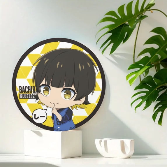 Qingyee 20x20 cm Circle 2D Anime Metal Plaques,Blue Lock Character ...