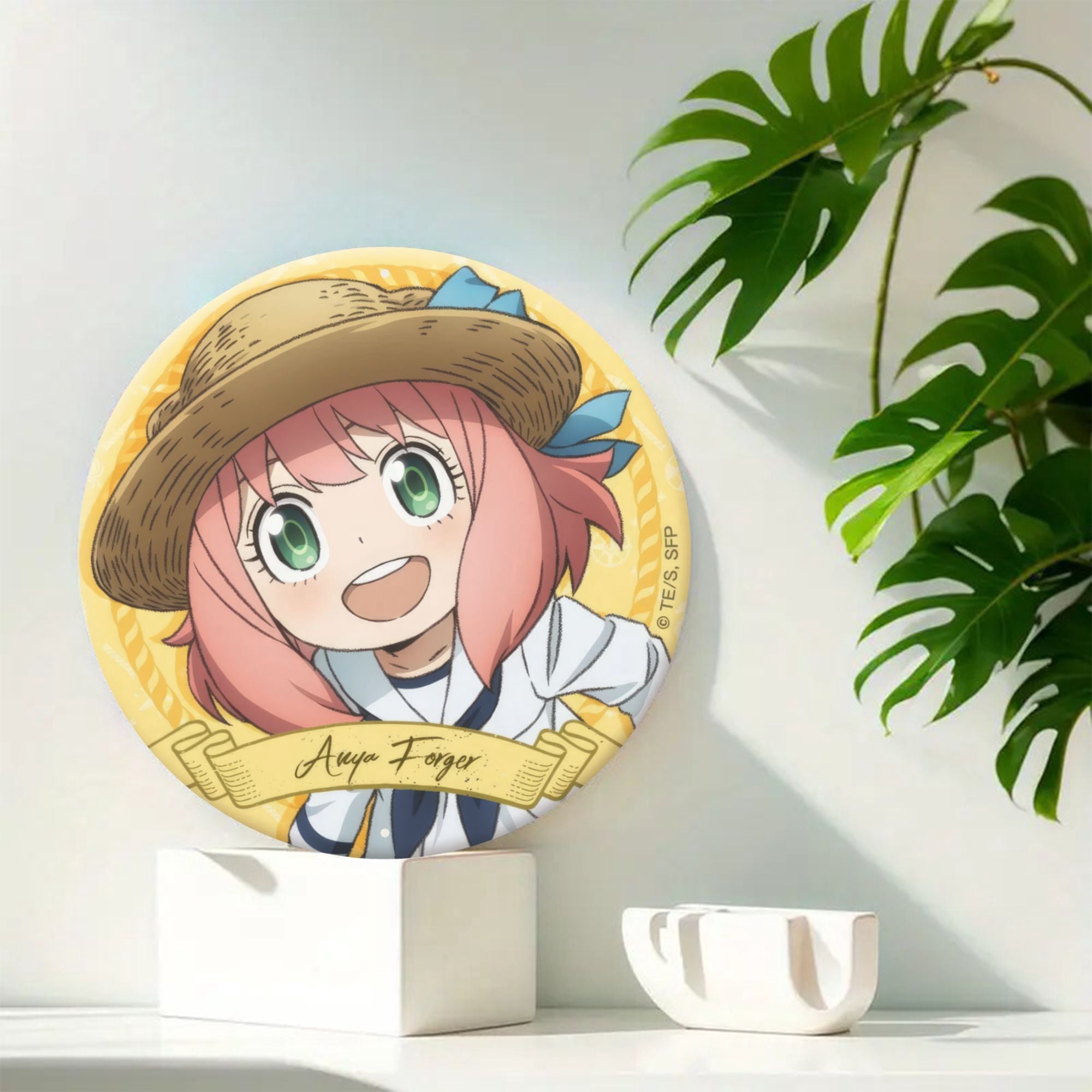 Qingyee 20x20 cm Circle 2D Anime Metal Plaques,Spy x Family Character ...