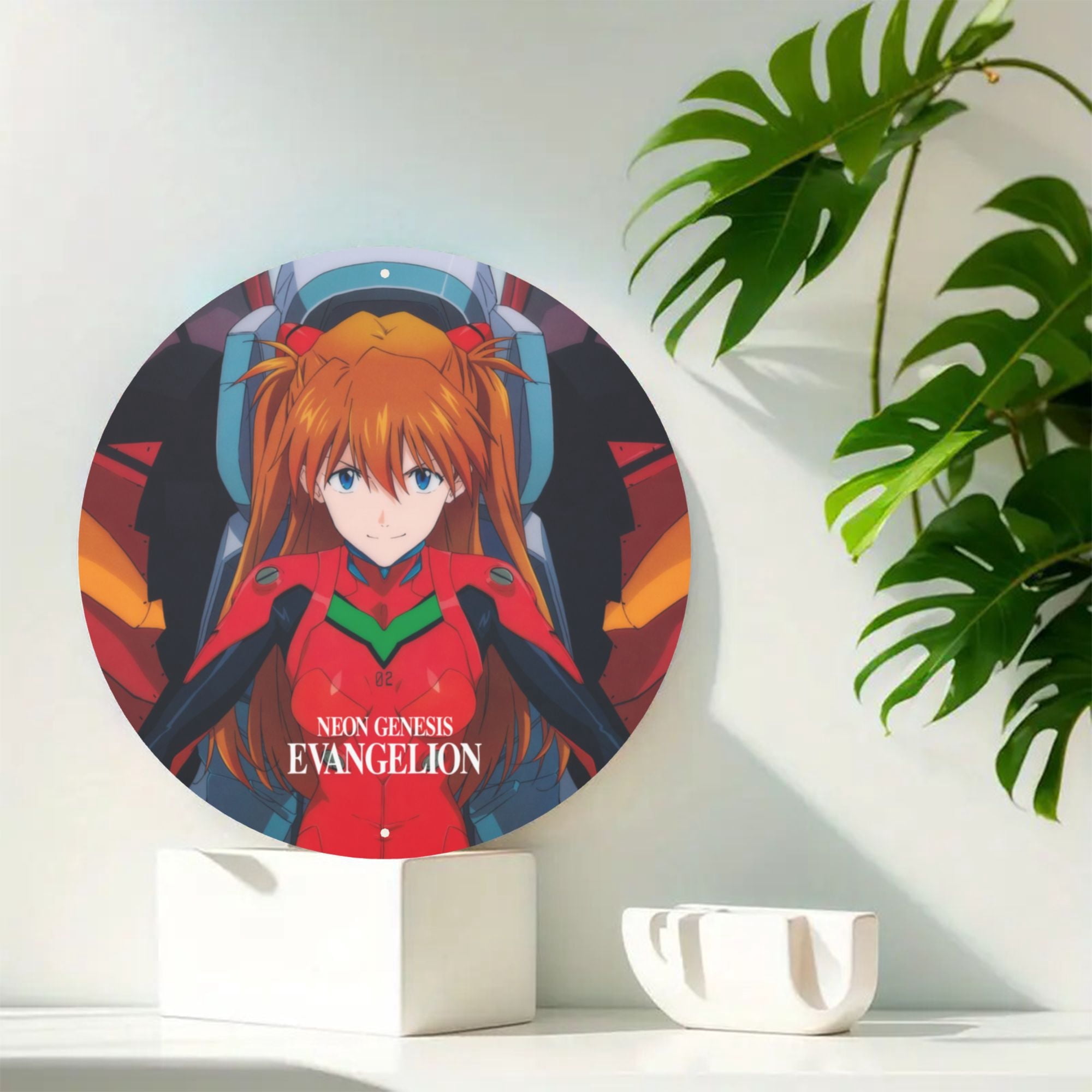 Qingyee 20x20 cm Circle 2D EVA Metal Plaques,NEON GENESIS EVANGELION ...