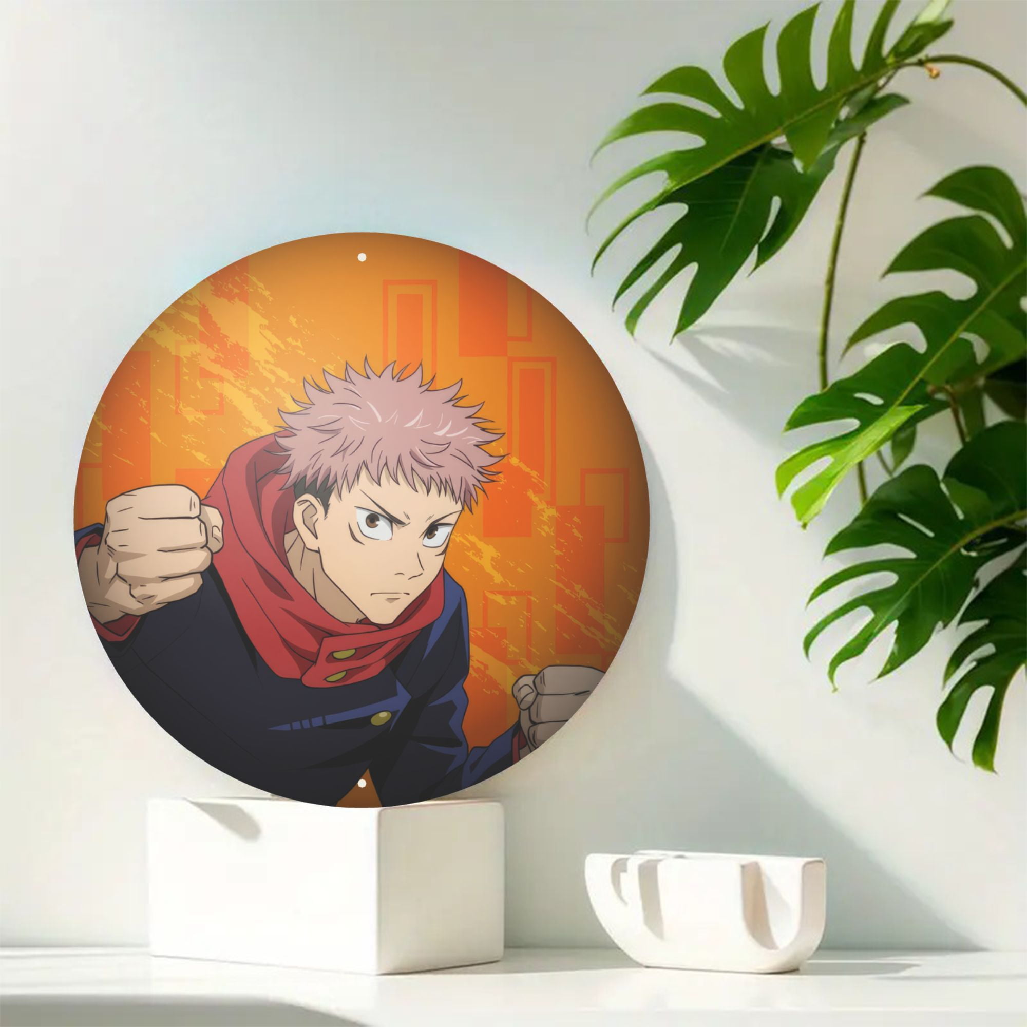 Qingyee 8x8In Circle 2D JJK Metal Plaques,Jujutsu Kaisen Character ...