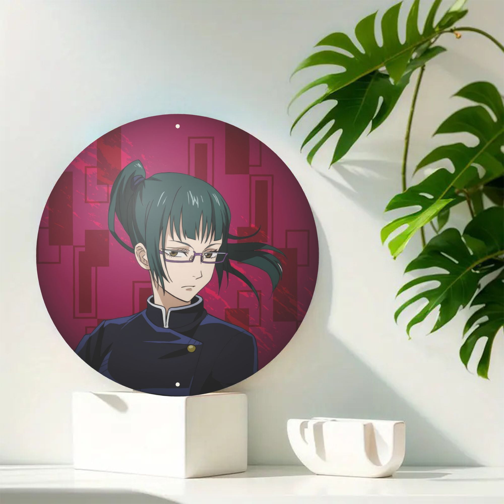 Qingyee 8x8In Circle 2D JJK Metal Plaques,Jujutsu Kaisen Character ...