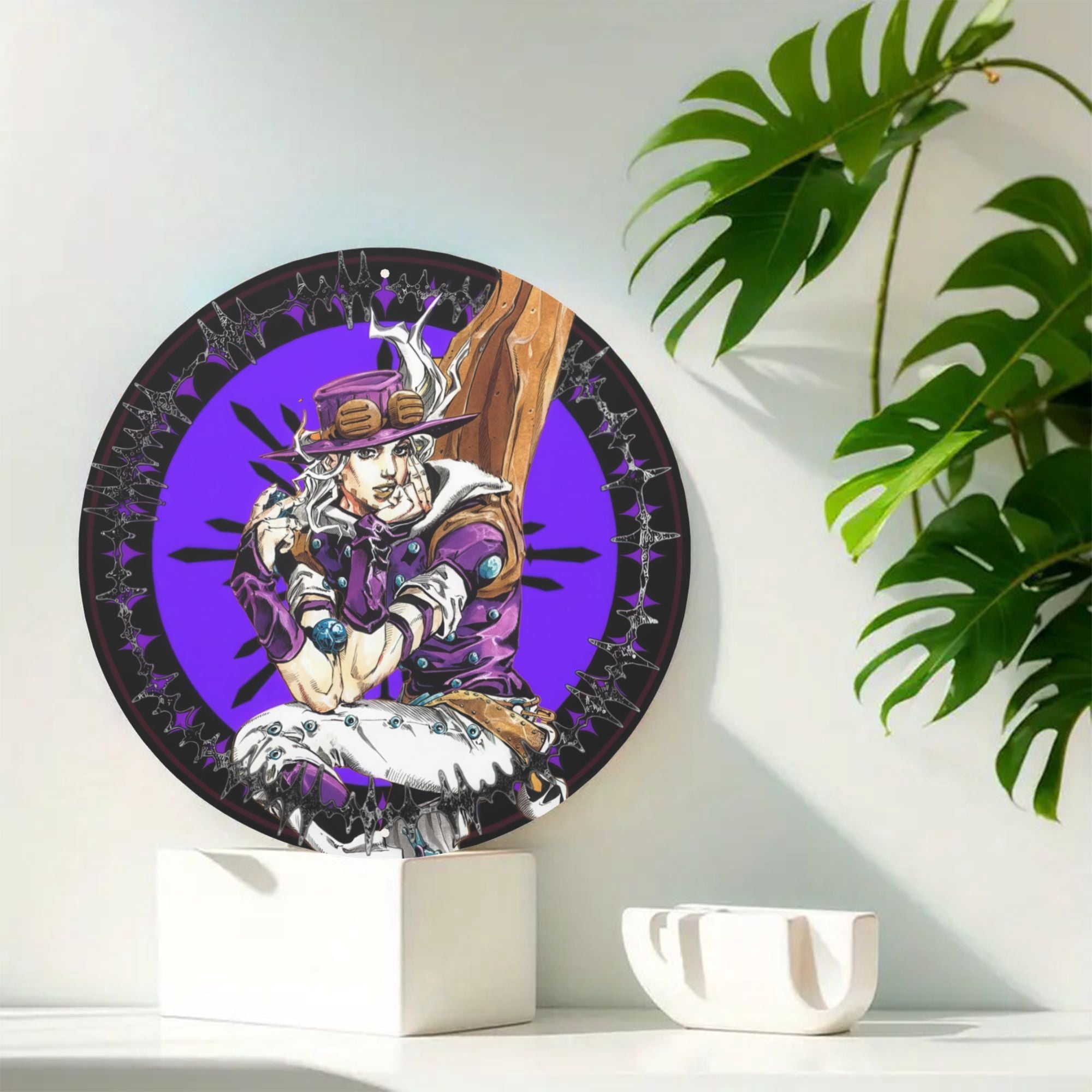 Qingyee 20x20 cm Circle 2D JOJO Metal Plaques,JoJo's Bizarre Adventure ...