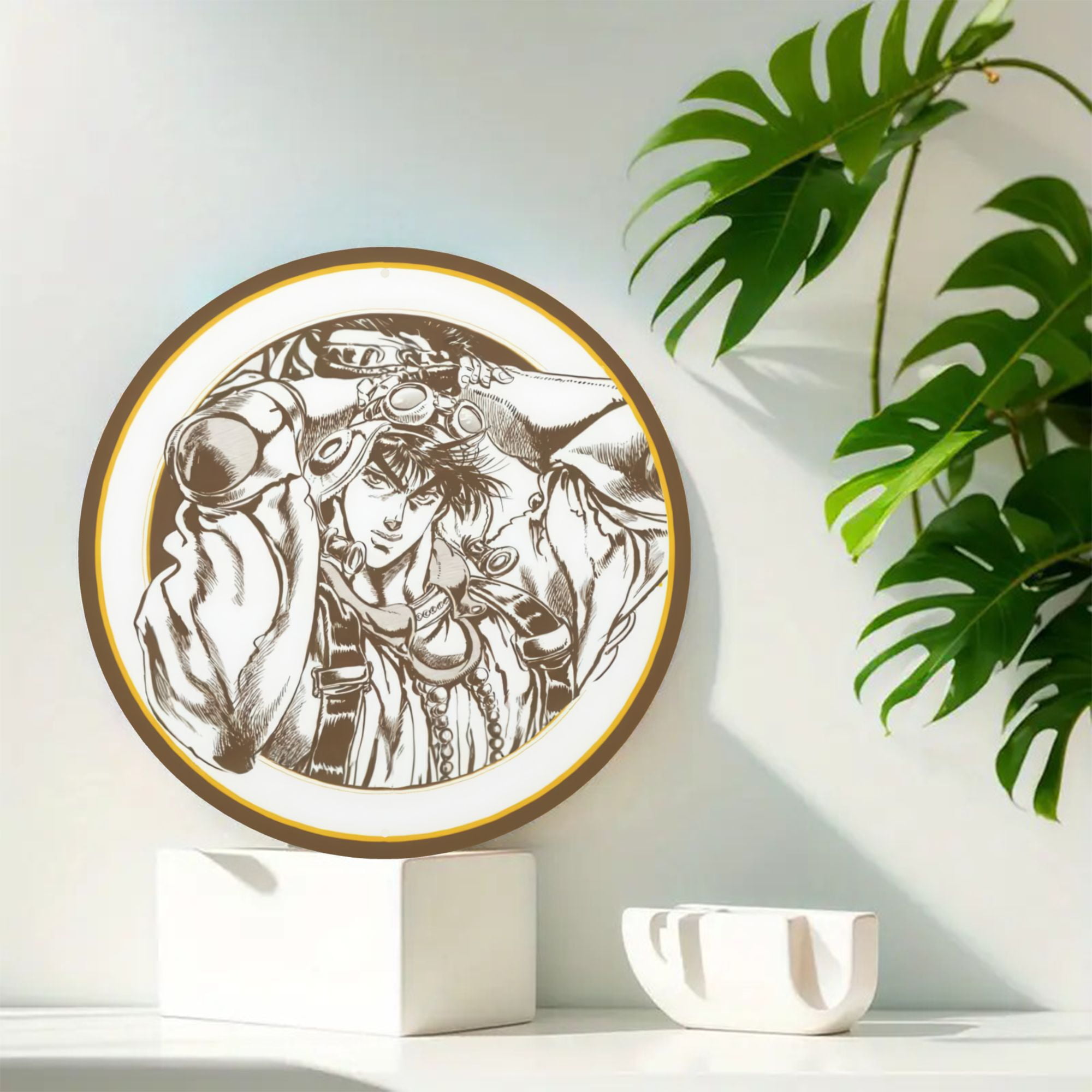 Qingyee 8x8In Circle 2D JOJO Metal Plaques,JoJo's Bizarre Adventure ...