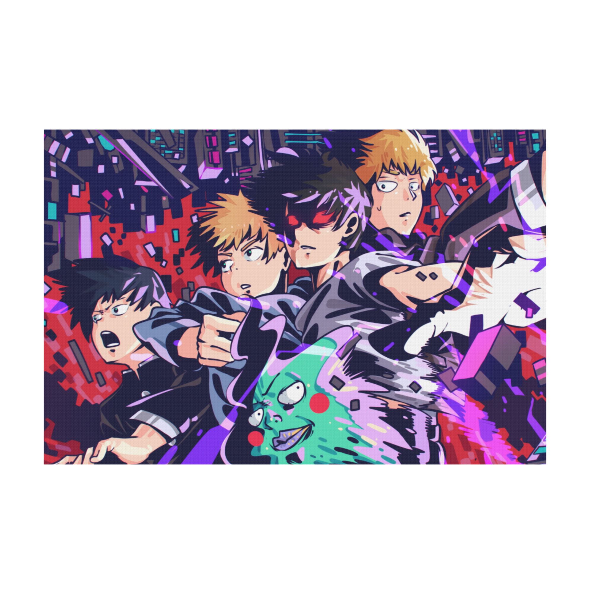 Qingyee Anime Canvas Poster Polyester Multi Size Decorative Poster,Mob ...