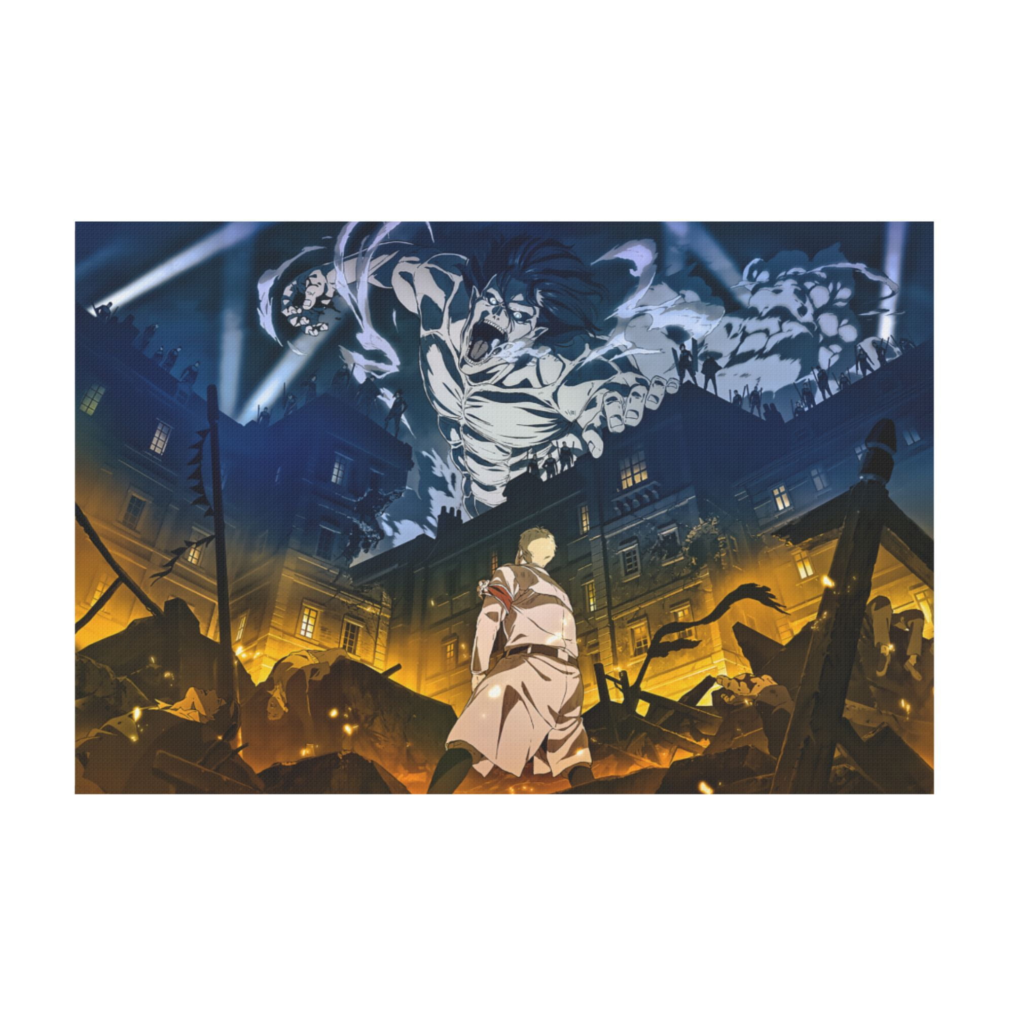 Qingyee Anime Paint Decorative Poster Multi-Size Polyester Attack on ...