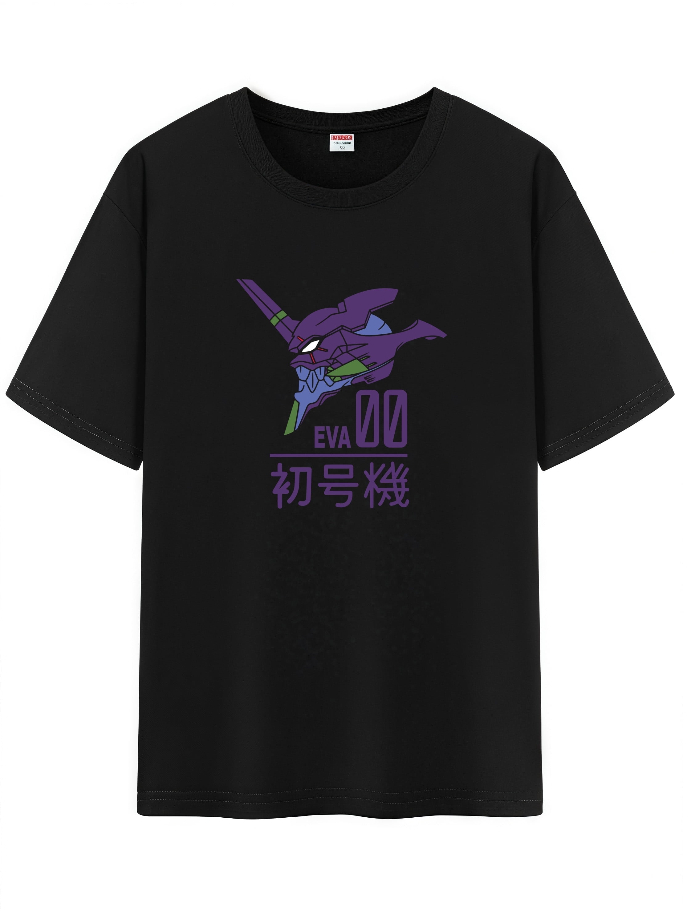 Qingyee Unisex Anime Character Pattern Cotton T-Shirt,EVA NEON GENESIS ...