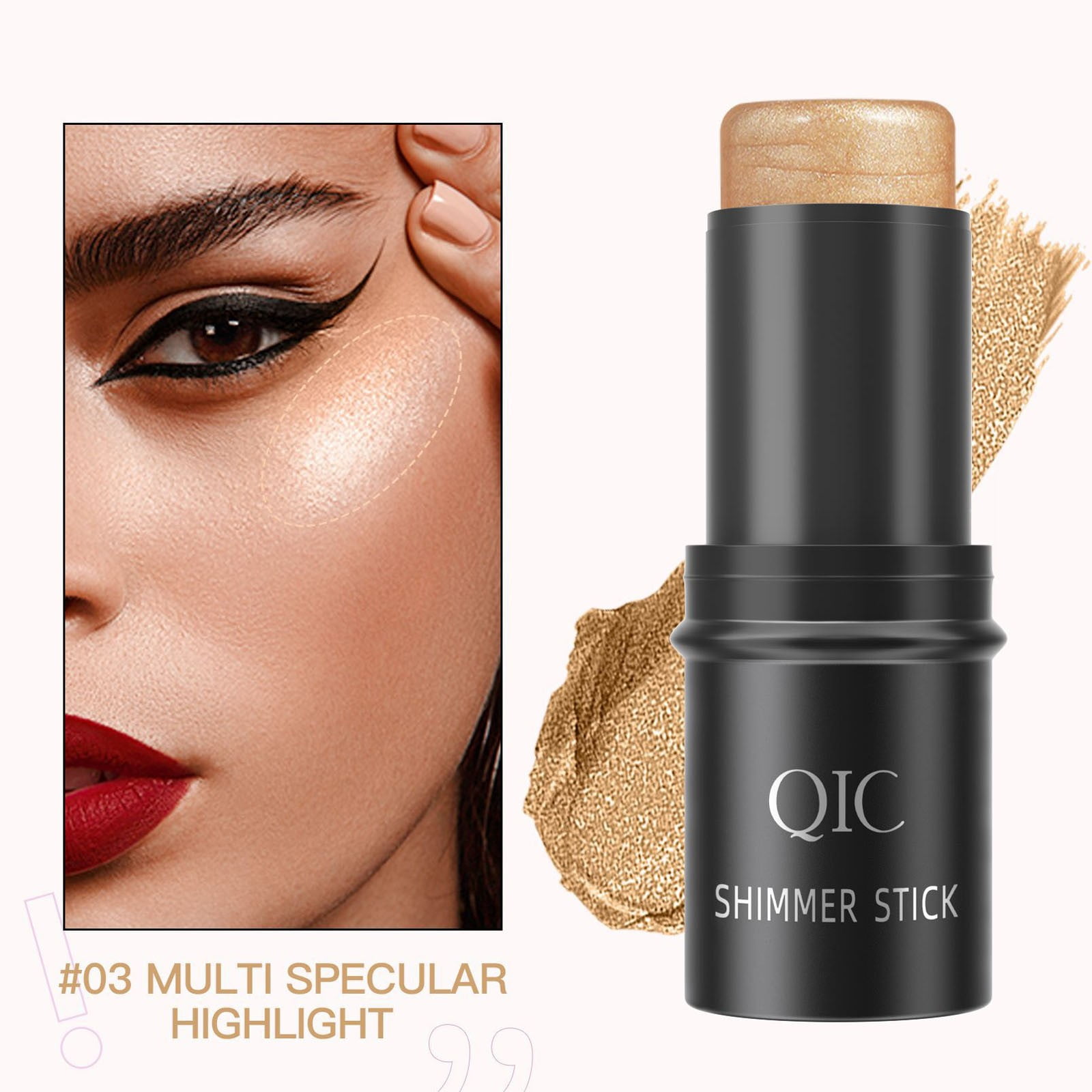 Qini High Gloss Contour & Brightening Stick - 3D Face Priming Cream ...