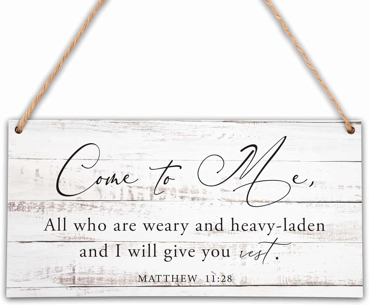 Qinkel Come To Me All Who Are Weary Sign, Bible Verse Wall Art ...