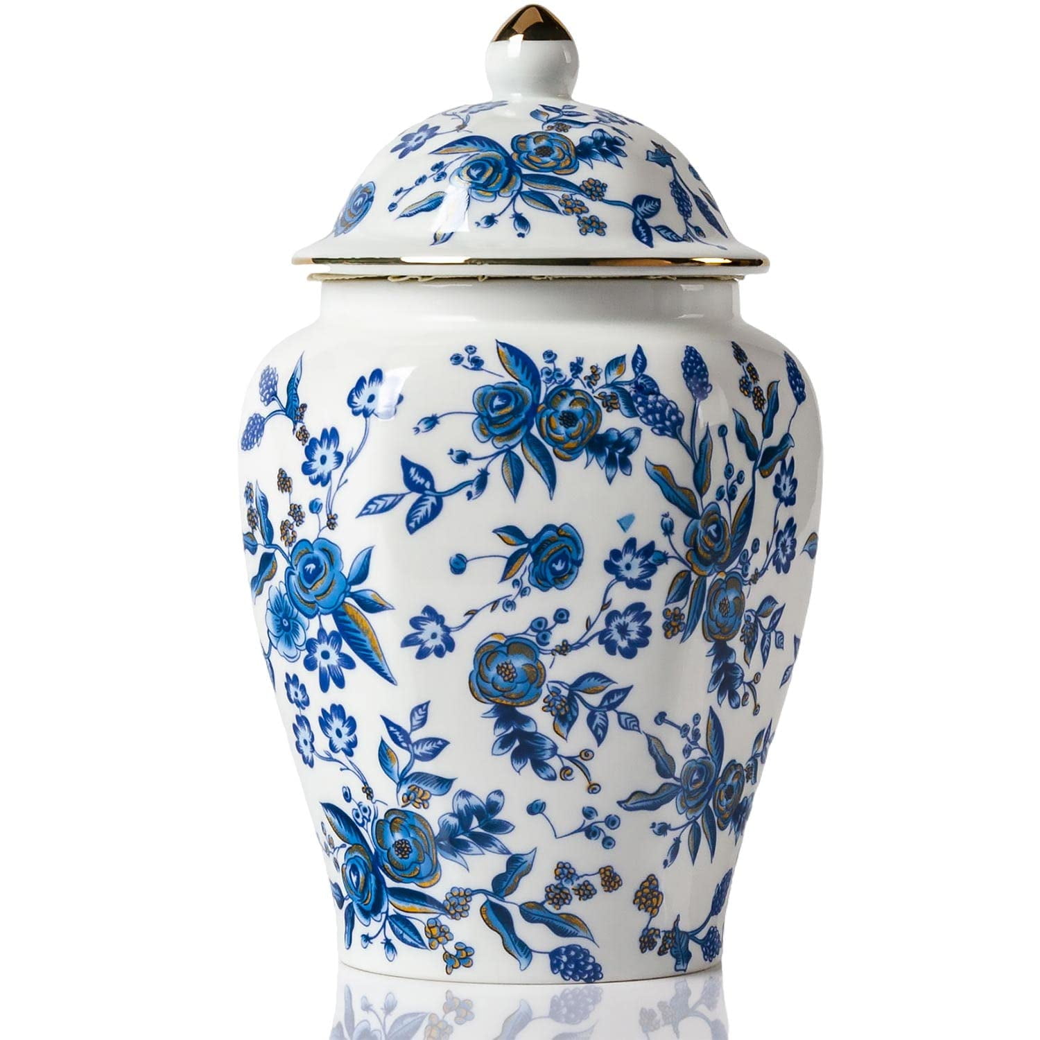 Qinlang Small Ceramic Ginger Jar for Home Decor, Ginger Jar Vase with ...