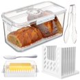Qinyoung Airtight Bread Box for Kitchen Countertop Butter with Lid and ...