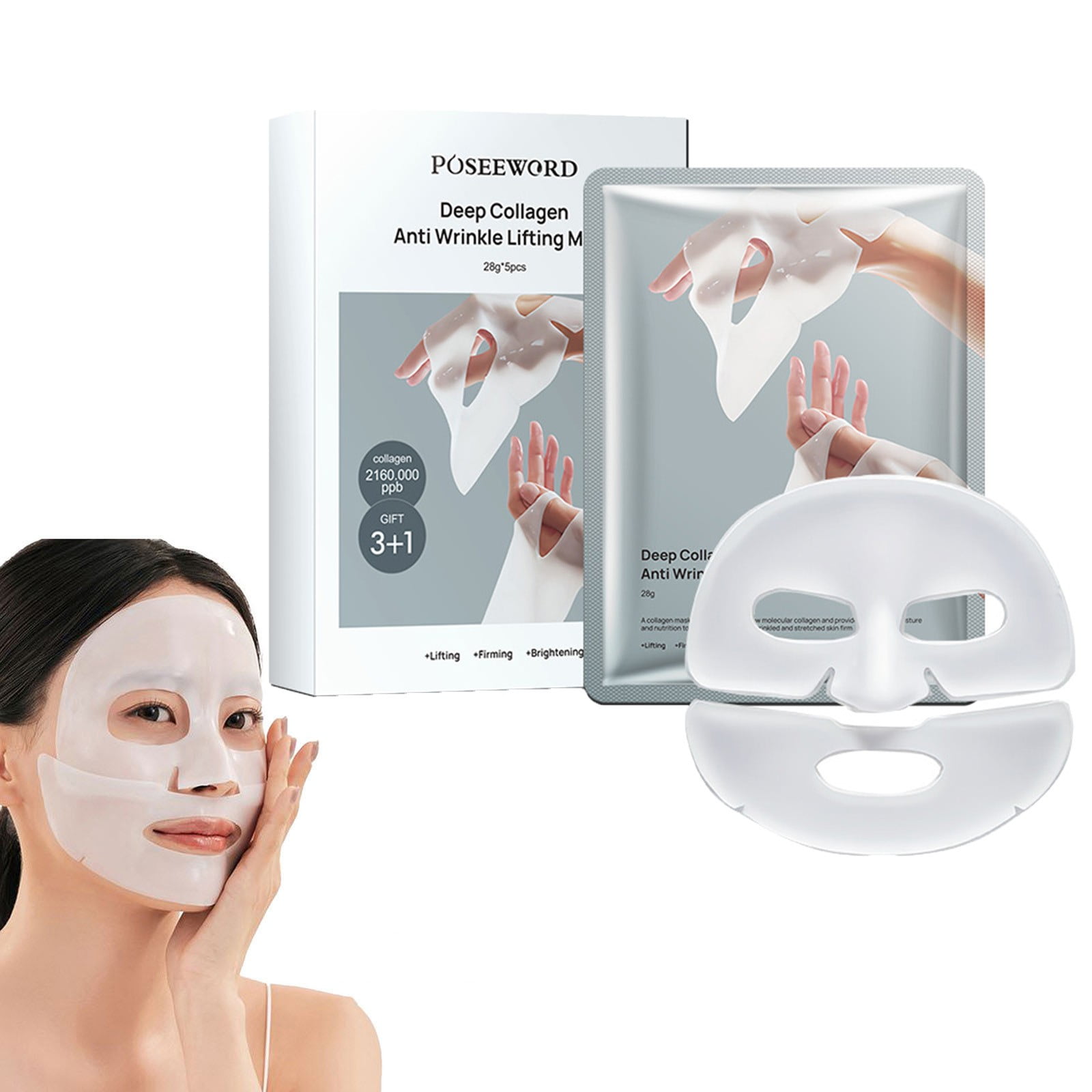 Qiopertar Big Holiday 65% Clear! Collagens Moisturizing Mask Crystal ...