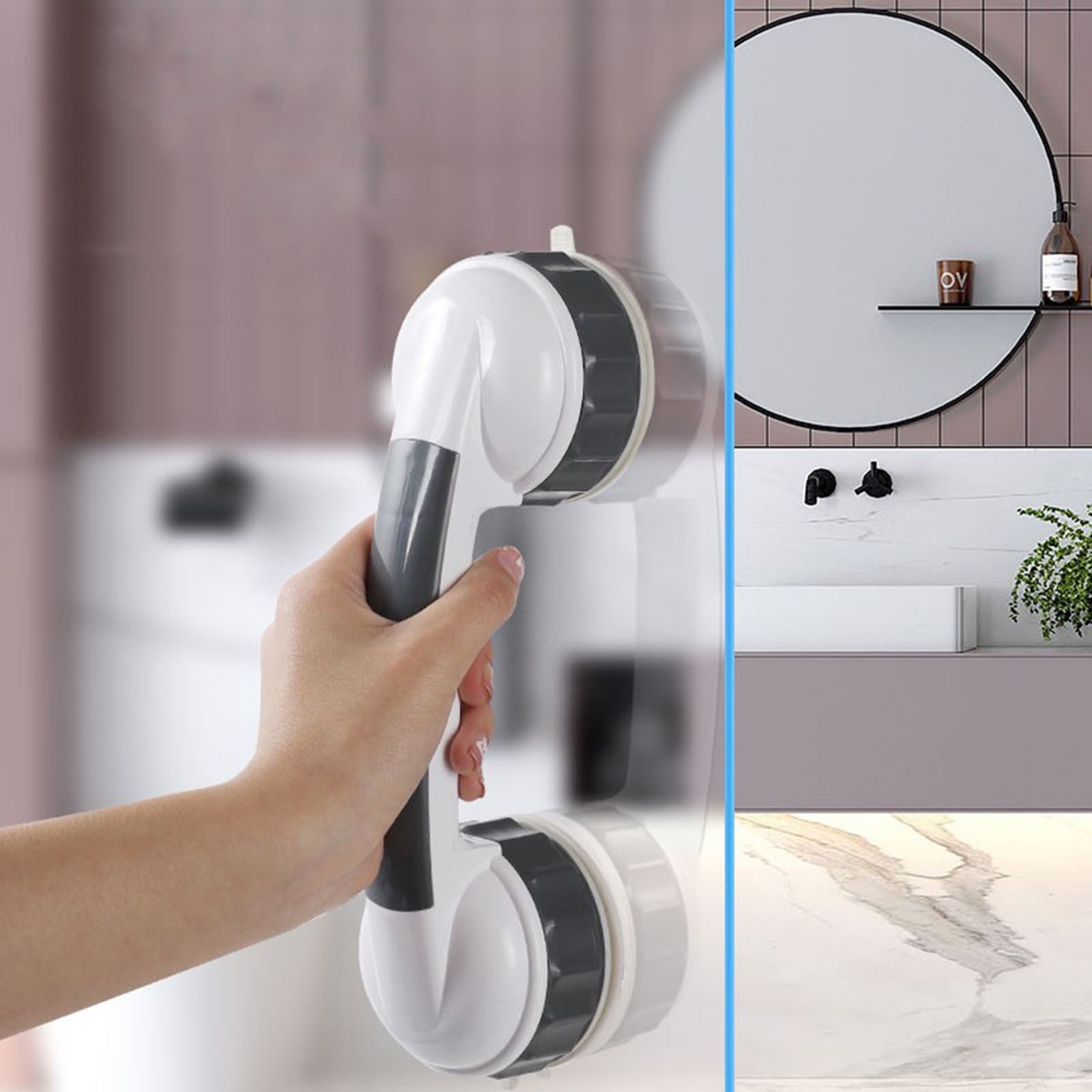 Qiopertar Clearance Shower Handle Locking Safety Suction Cups Grabs ...