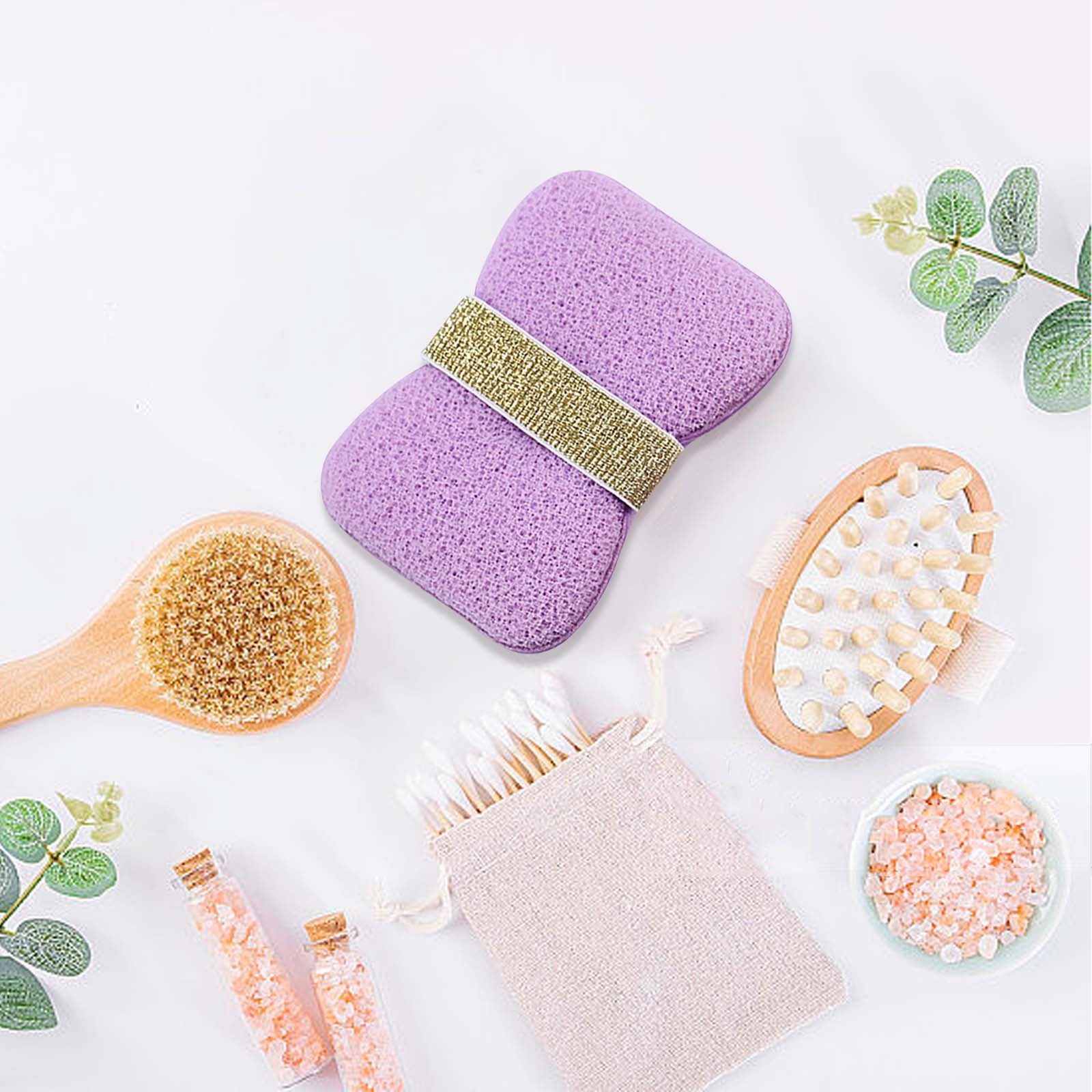 Qiopertar Under $5 Bath Soap Sponge with Built-in Soap Holder ...