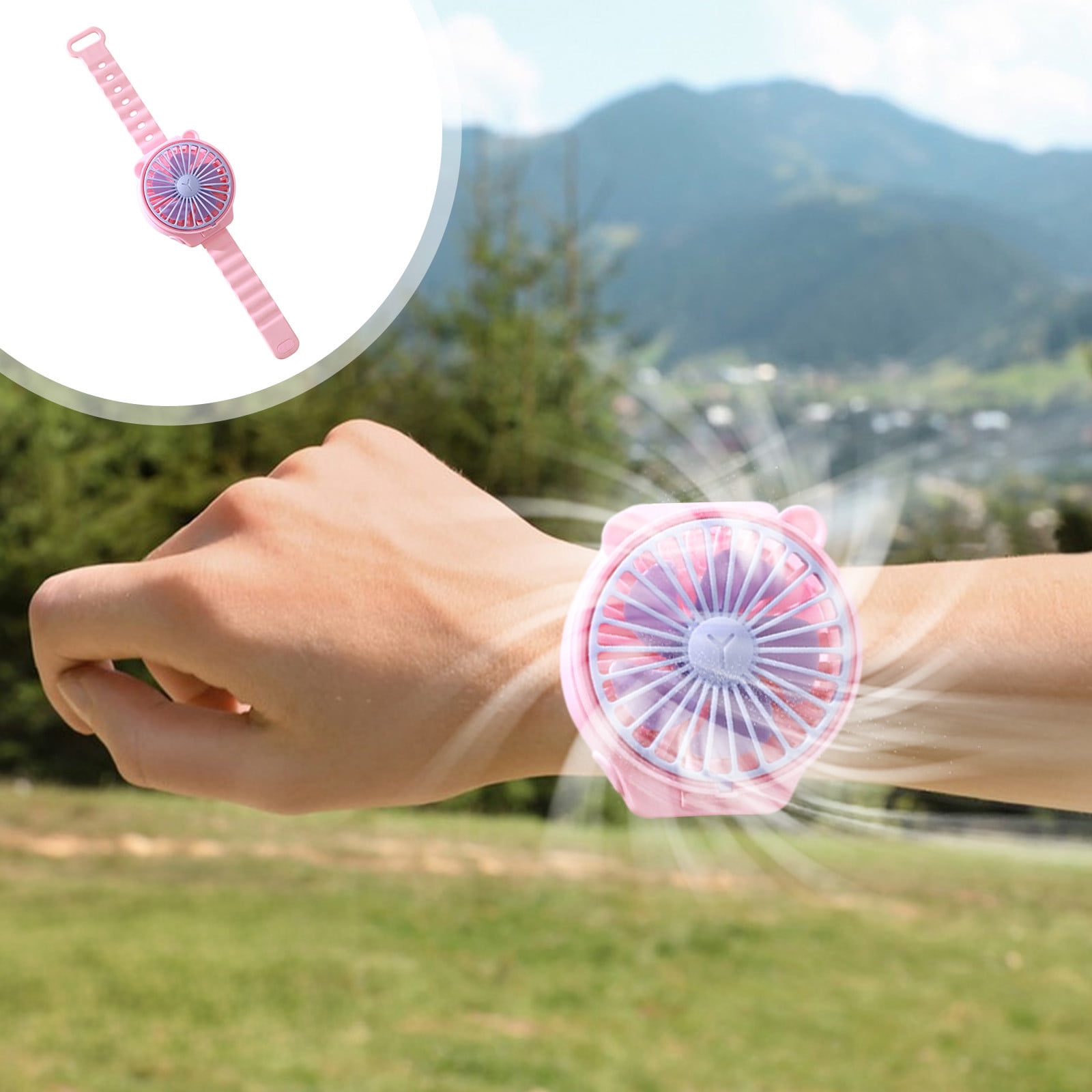 Qiopertar Watch Fan, Battery Powered Portable Mini Fan with Lanyard ...